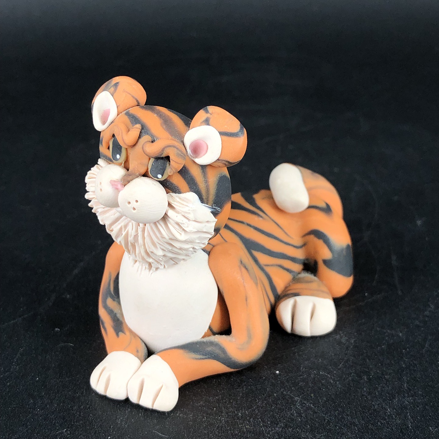 Cecile Polymer Clay Tiger Figurine