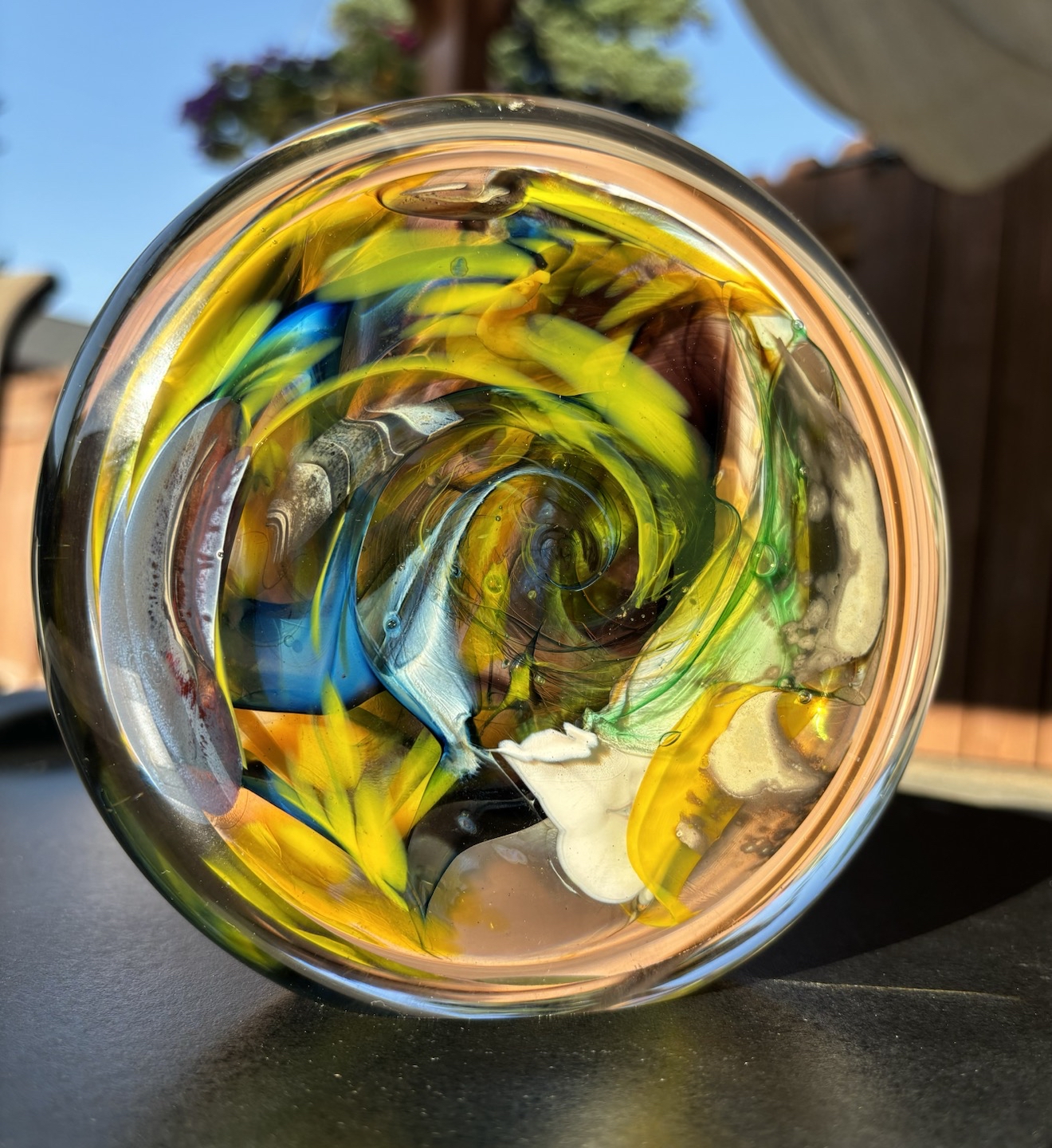Large Art Glass Paperweight Display Piece