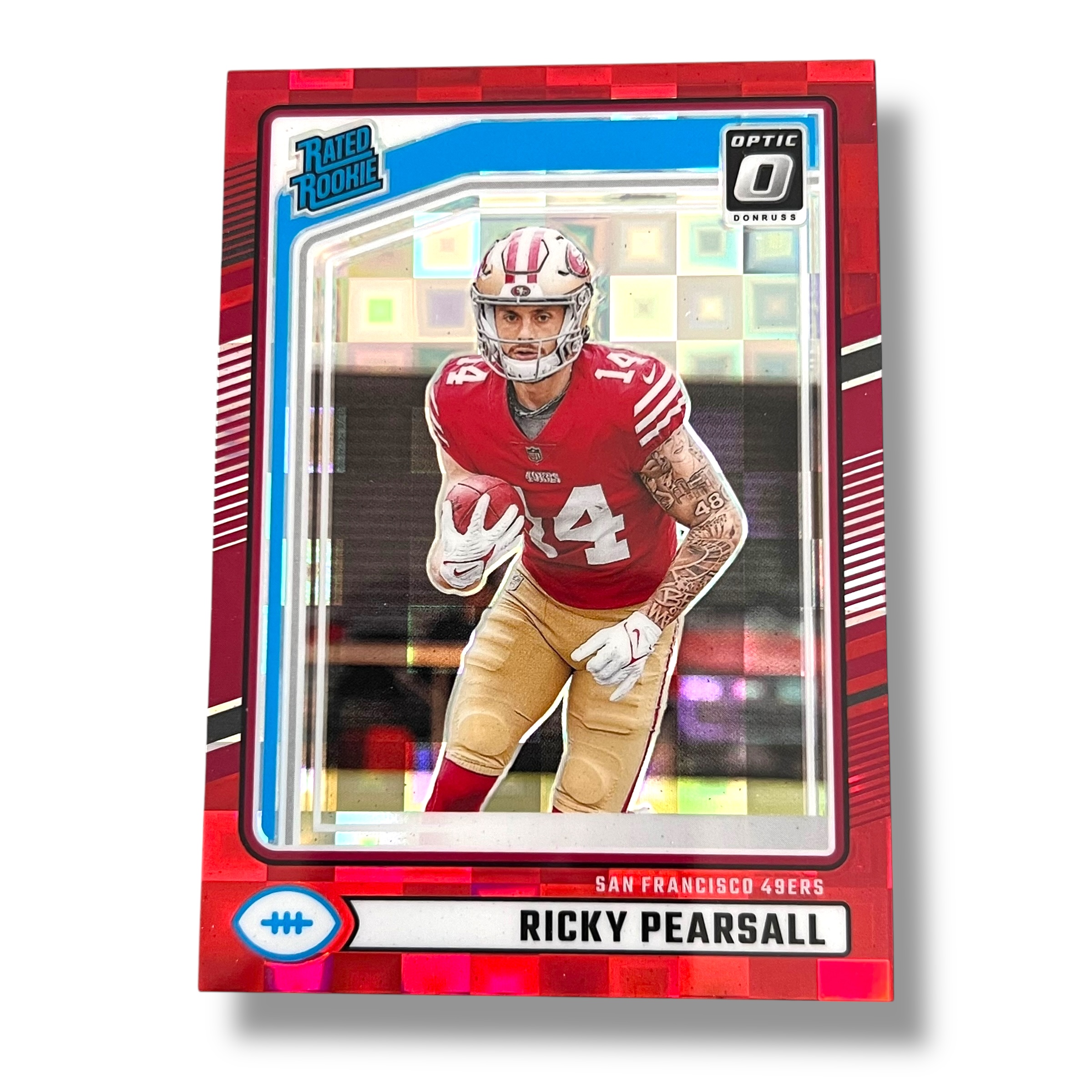 2024 Panini Donruss Rated Rookie Ricky Pearsall Optic Preview Red ...