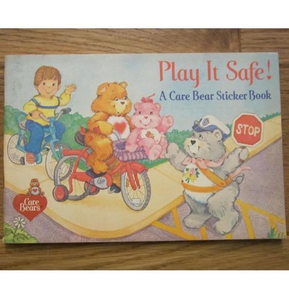Care Bear "Play It Safe" Care Bear Sticker Book - UNUSED - 1984 - Pizza Hut