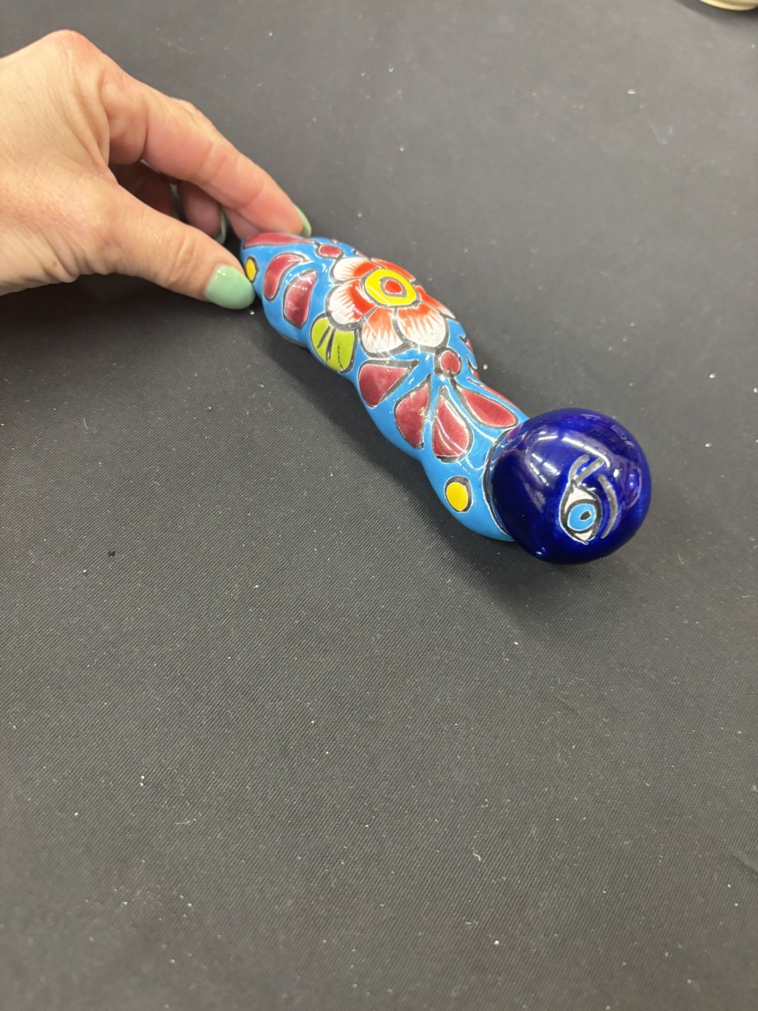 Mexican Folk Art Hand painted Worm So Cute