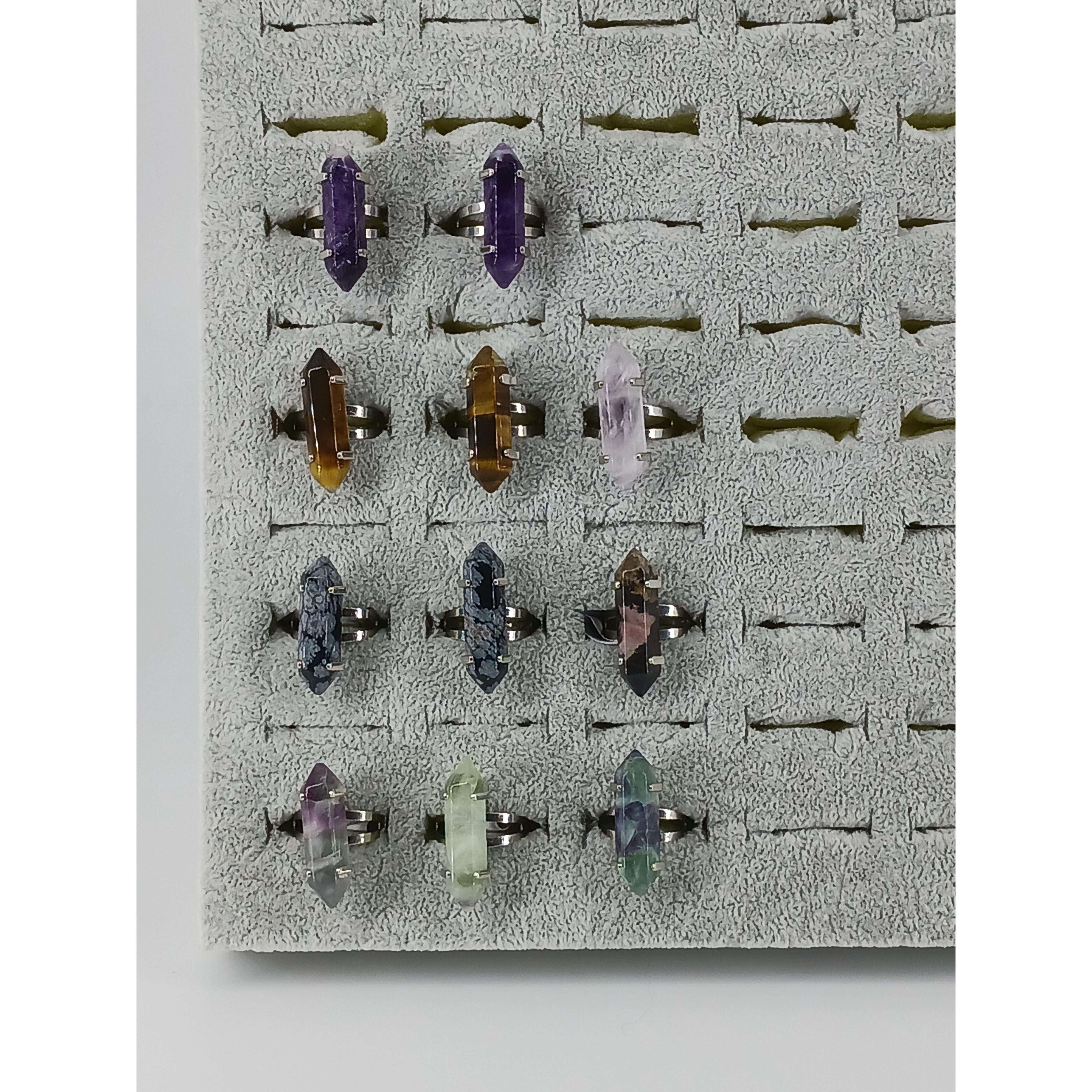 11 Handcrafted Adjustable Gemstone Rings