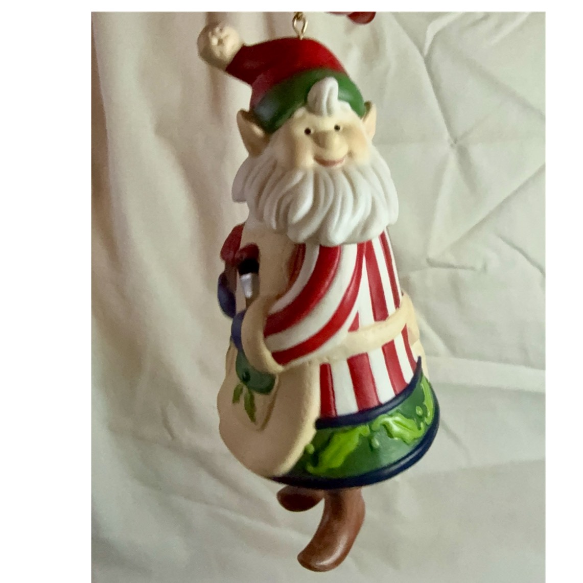Kirkland Signature Porcelain Elf Bell With Dangling Feet Christmas ...