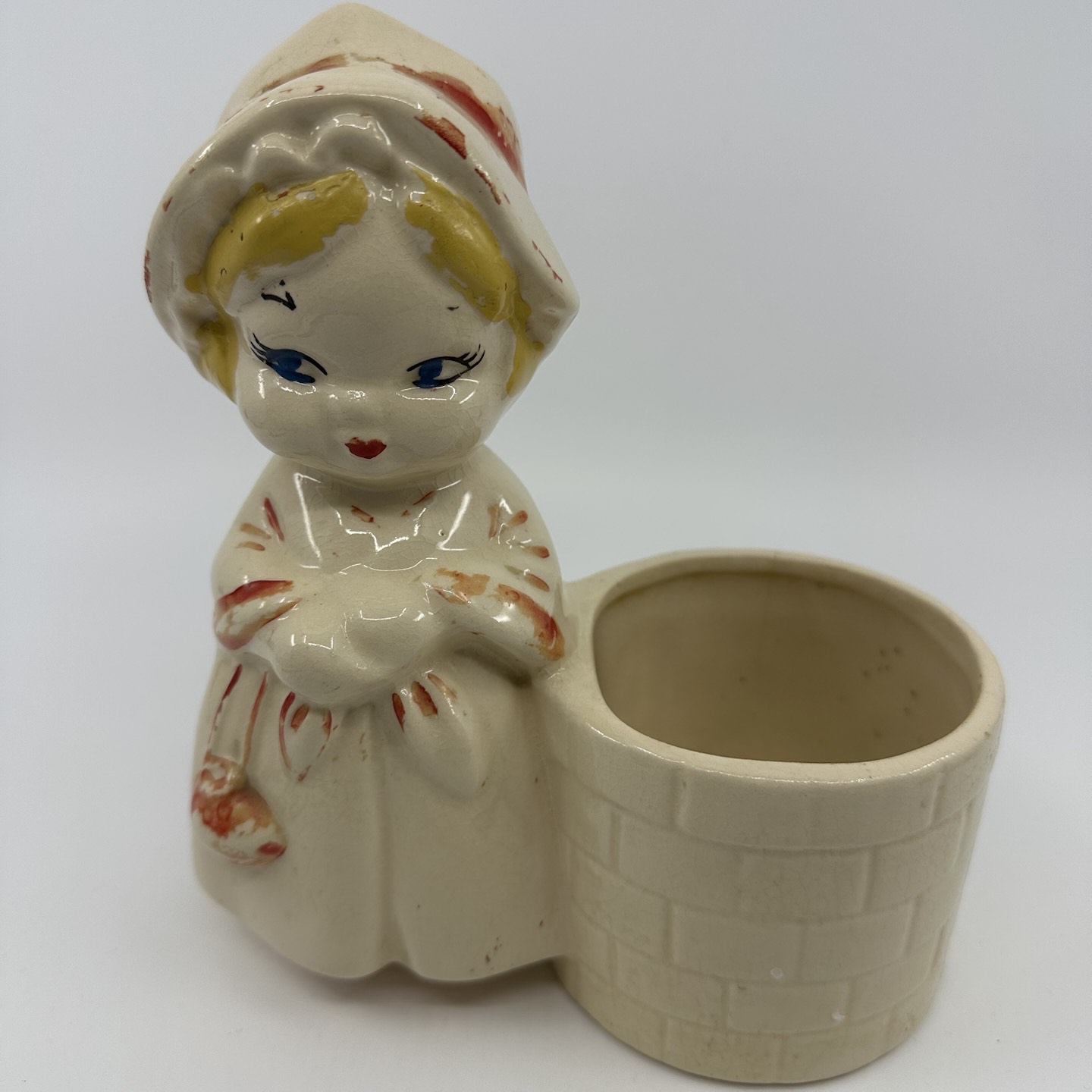 Cookson Pottery Girl At The Well Planter