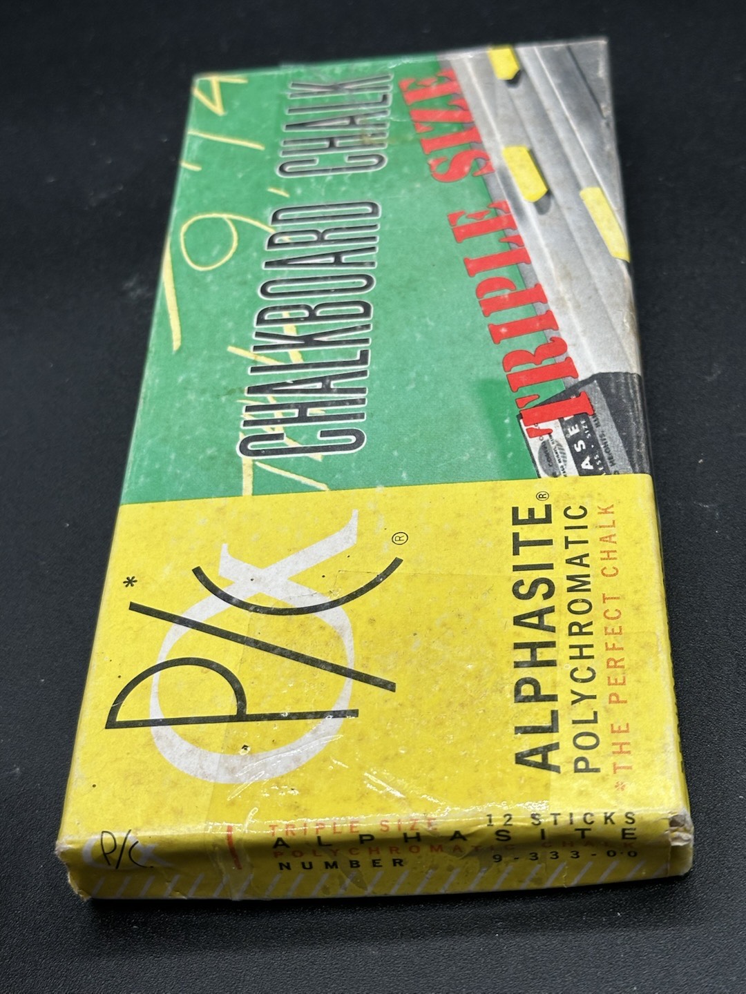 Vtg Polychromatic Alphasite Weber Costello Chalk Box 9-331-00 USA Made NOS