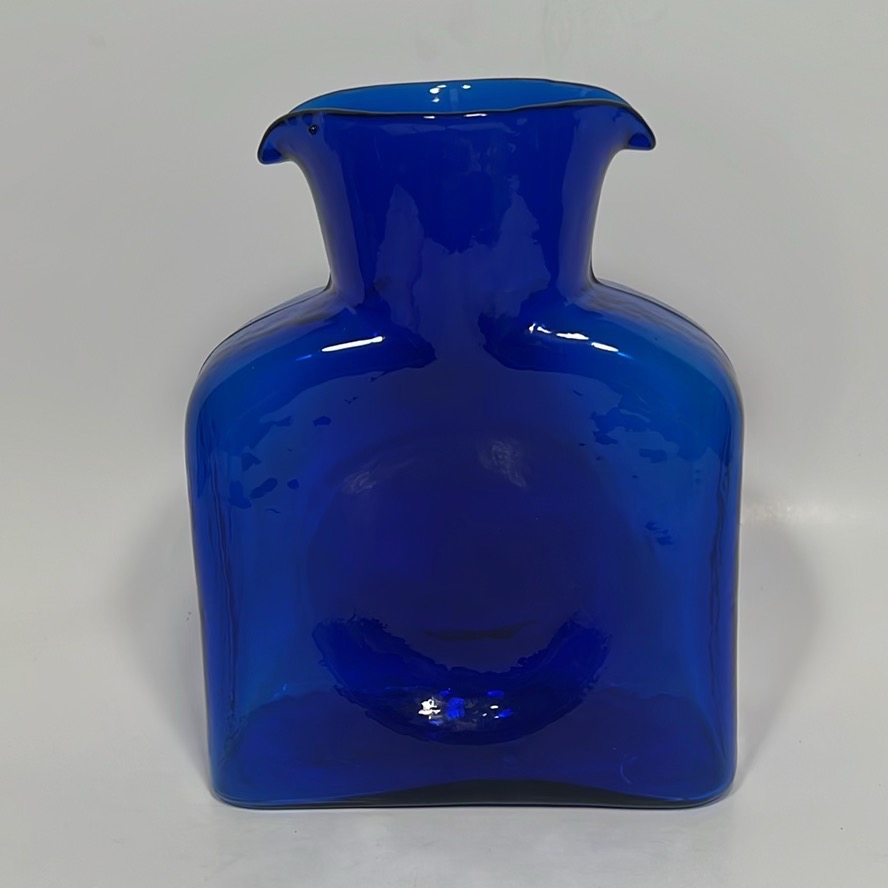 Blenko Cobalt Blue Water Pitcher Vase
