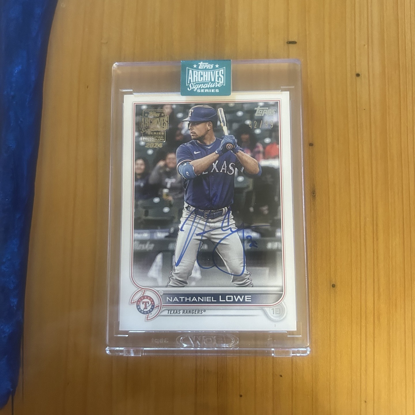 Nathaniel Lowe - Texas Rangers 2022 Topps 2024 Archives Autograph #42/99