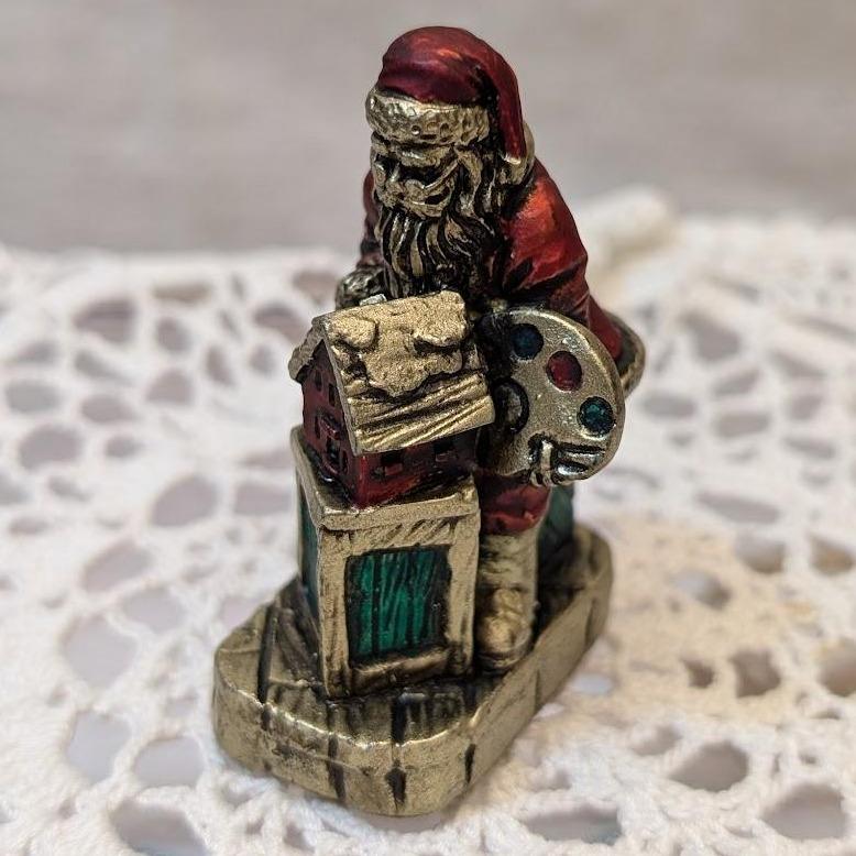 Russ Berrie Yuletide Santa in Workshop Figurine