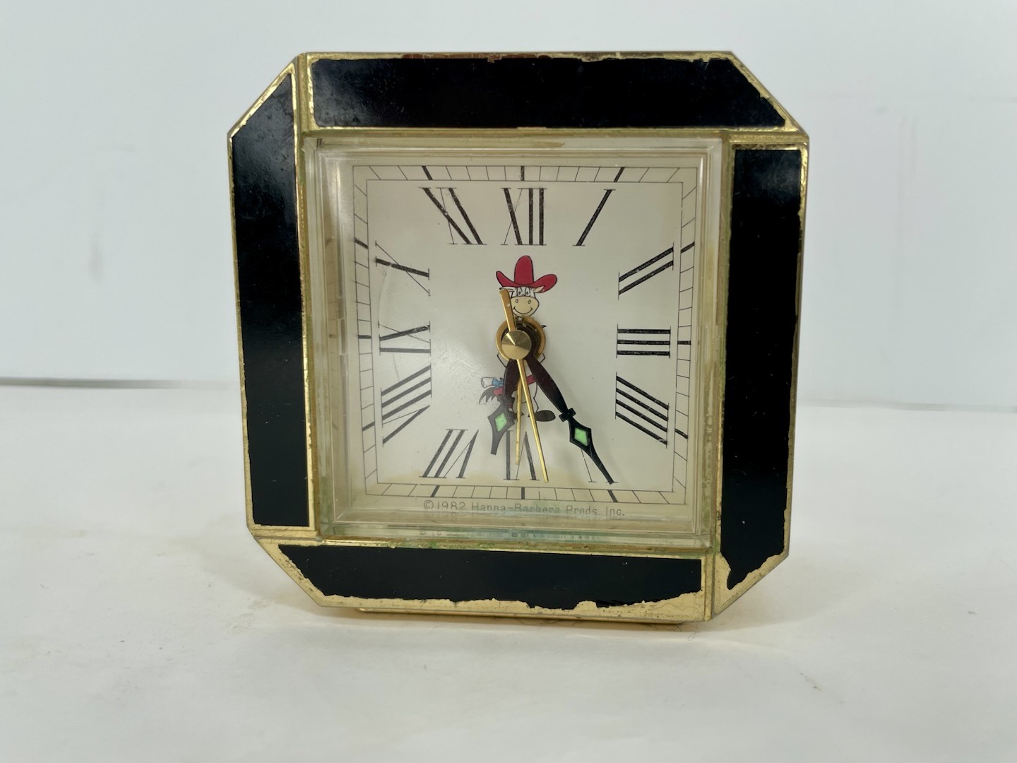 Vintage Hanna-Barbera Quick Draw McGraw Horse Travel Alarm Clock 1982 Japan