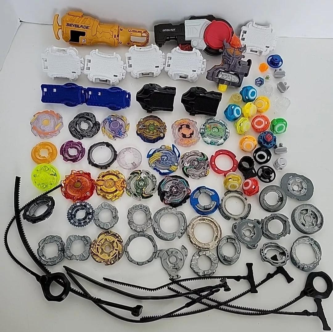 Lot 85 Beyblades Parts Metal Launchers Ripcords Mixed Tomy Hasbro B58