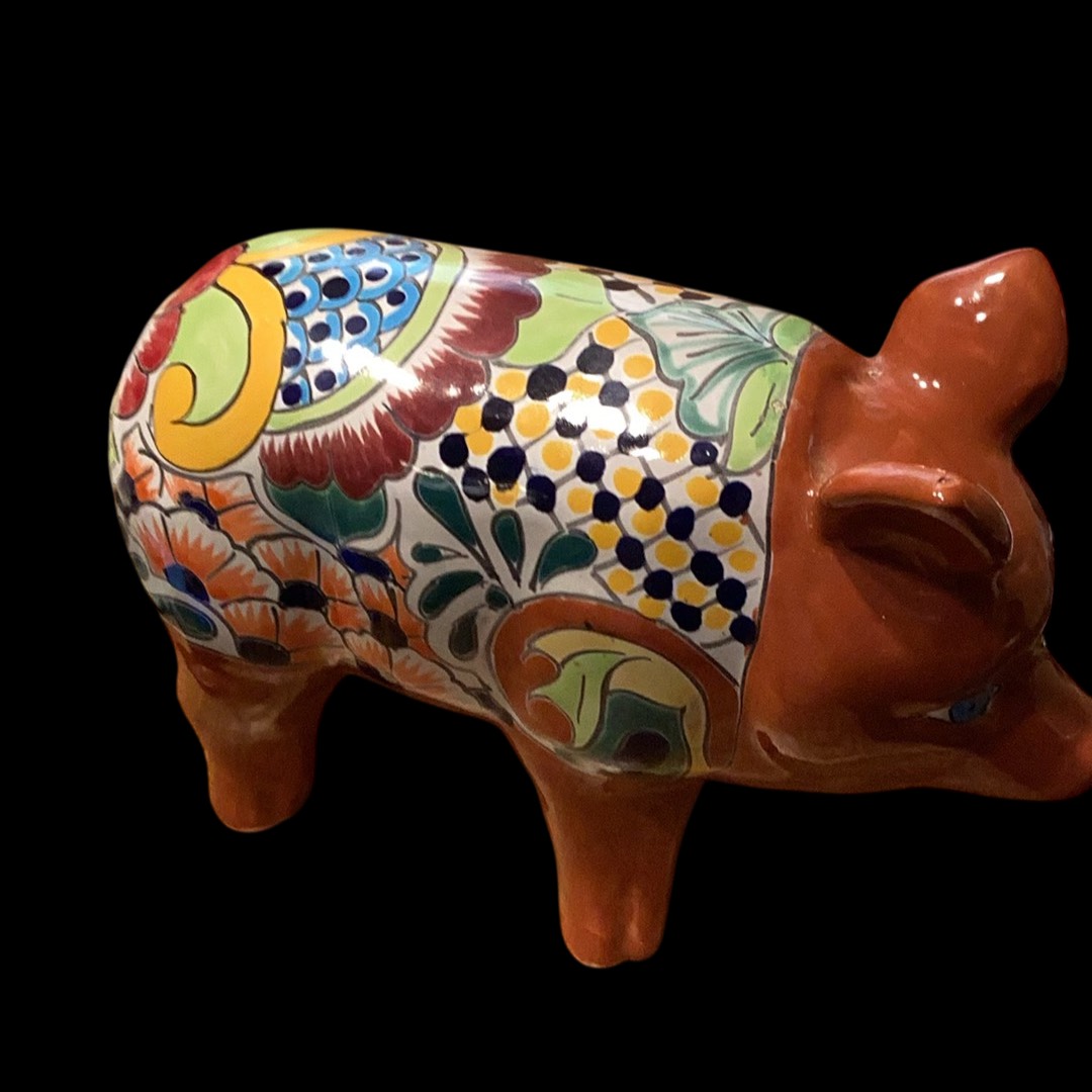 #01 - Talavera, Mexican pig, porcelain hand painted