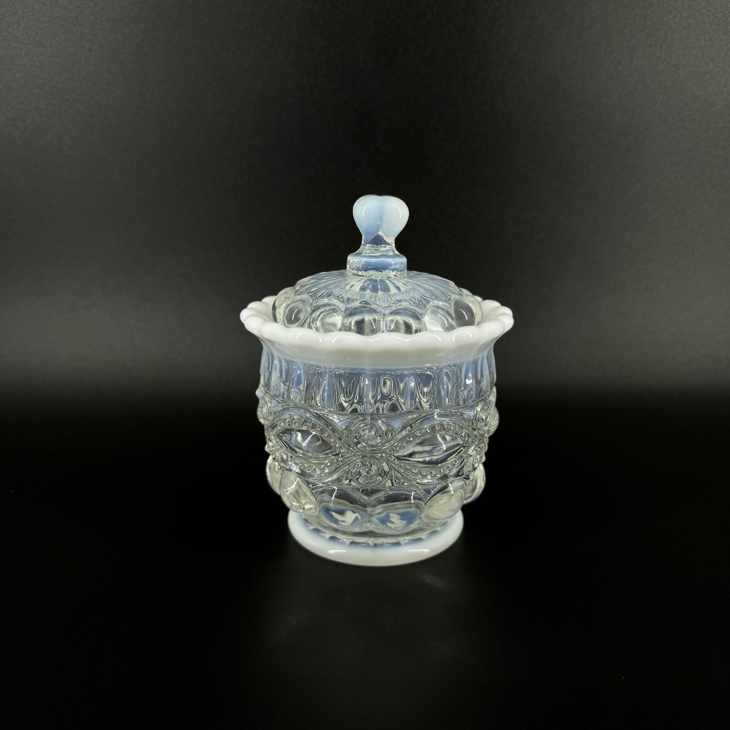White Opalescent Eye Winter Jar