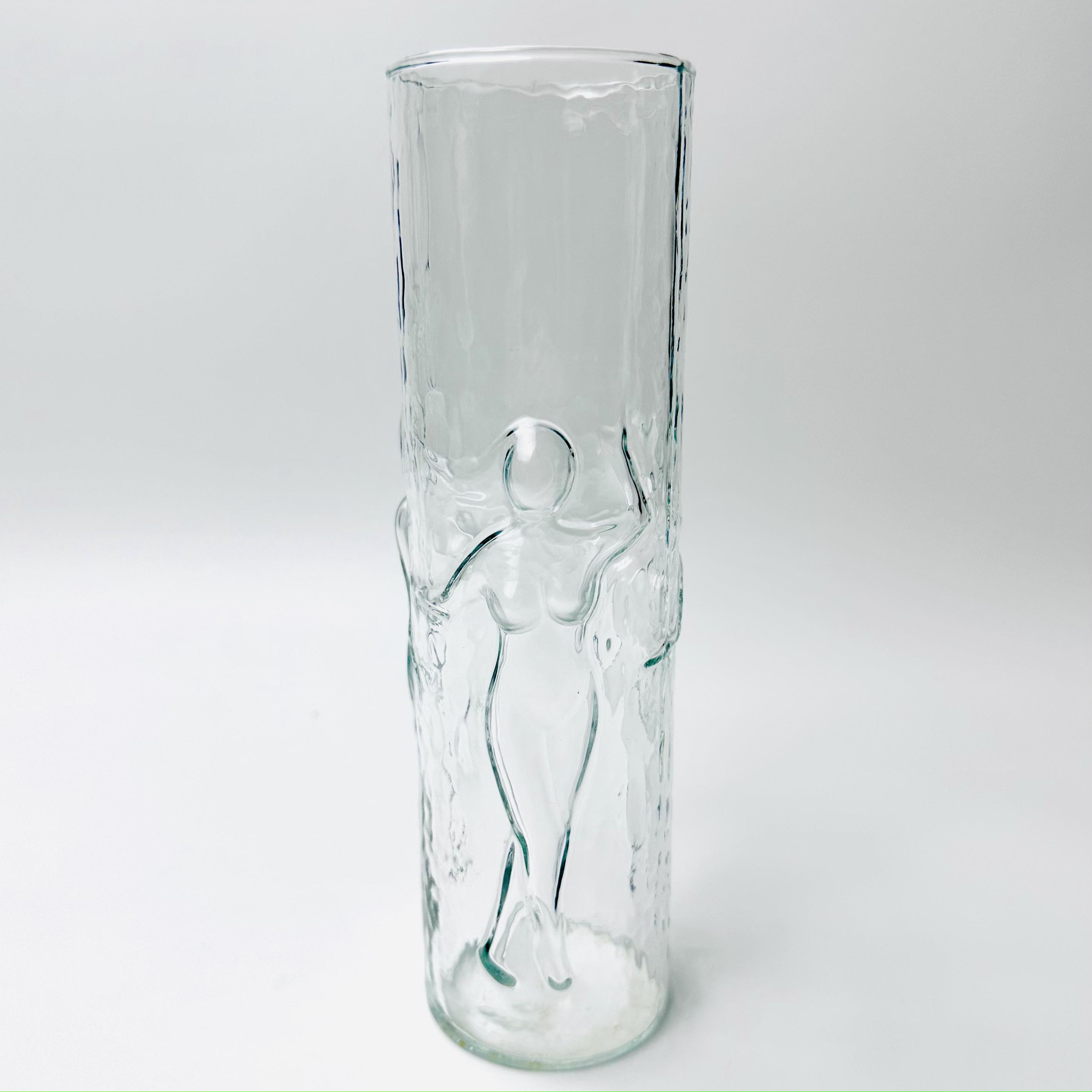 Vintage Libbey La Femme Molded Clear Glass Cup or Vase Dancing Woman ...