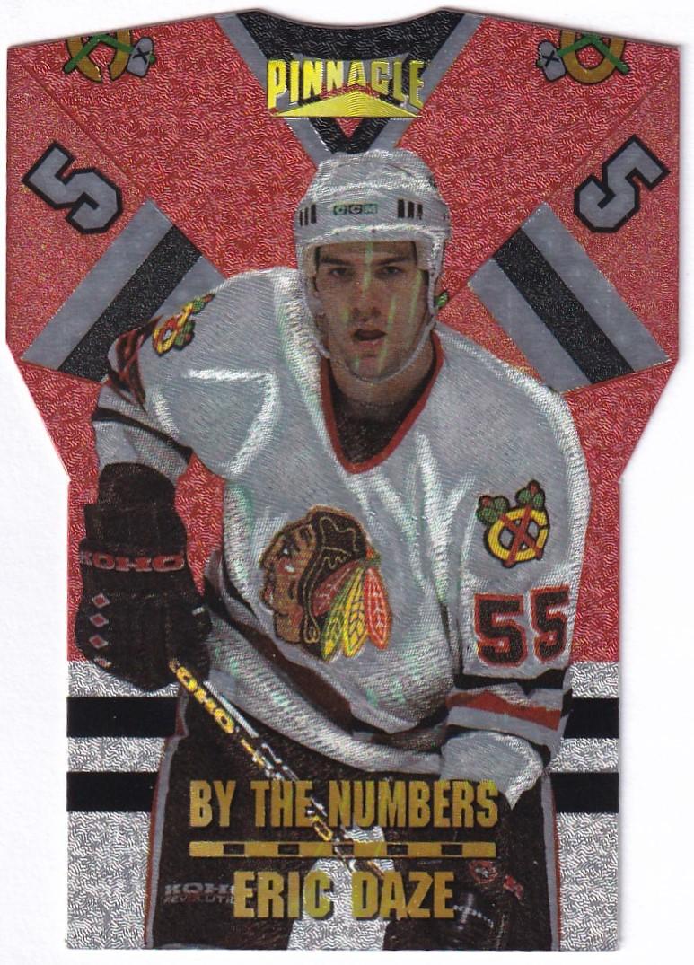 1996-97 Pinnacle By The Numbers #11 Eric Daze Chicago Blackhawks Hockey ...