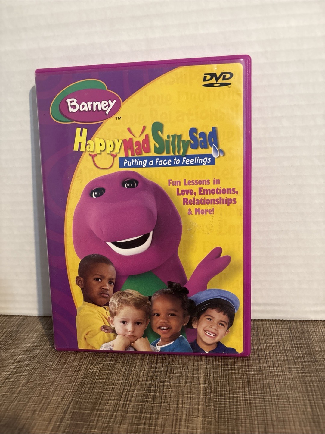 Barney: Dino-Mite Birthday 2007 w/ Inserts & Barney Happy,Mad,Silly,Sad ...