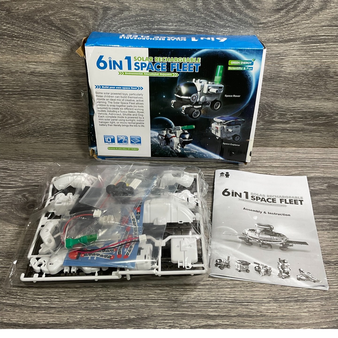 Solar Rechargeable 6 In 1 Space Fleet Building Kit