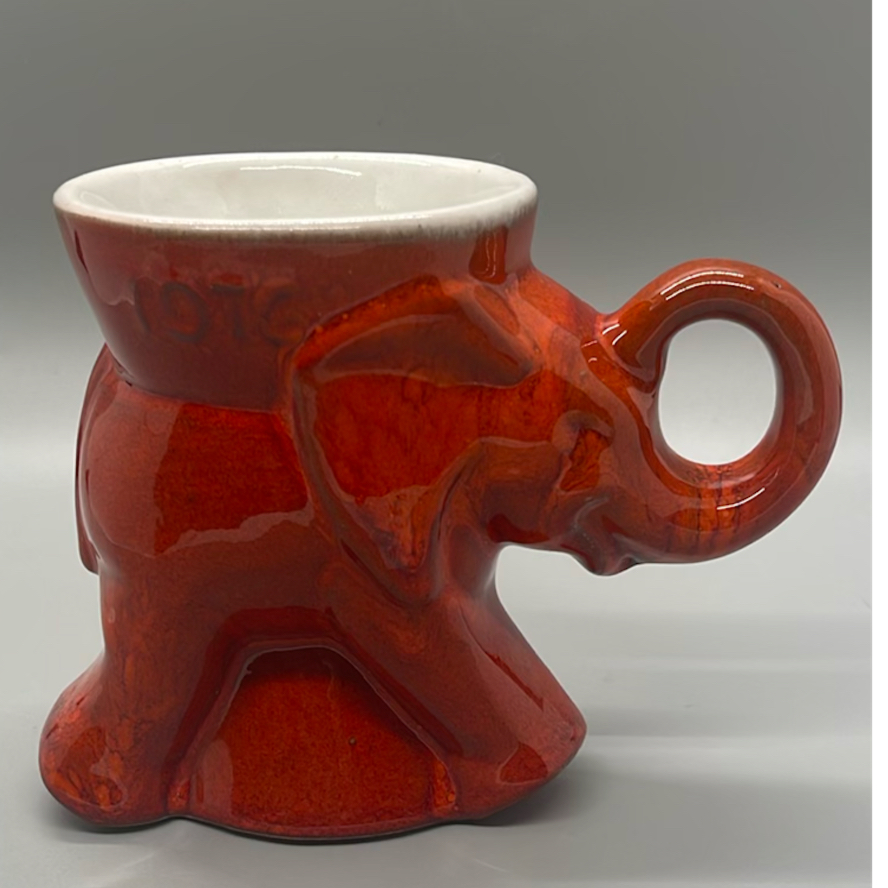 NOS Frankoma GOP Red Elephant Mug 4”x 5”