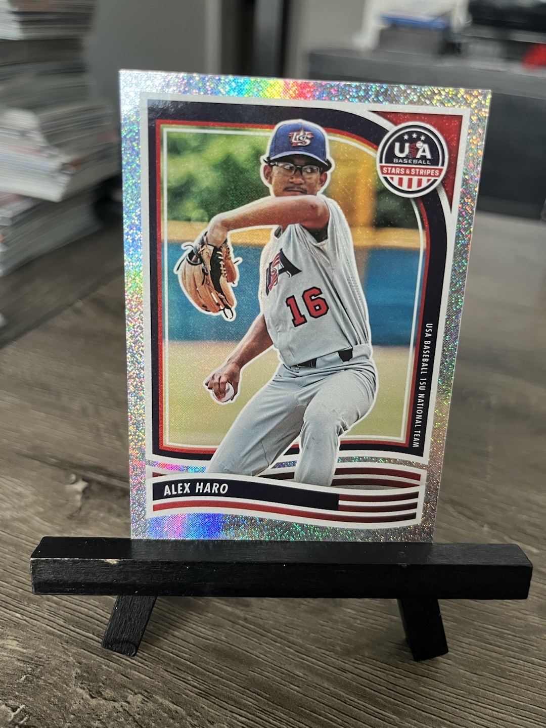 Alex Haro 2024 Panini USA Baseball Stars & Stripes Sparkle Parallel (B)