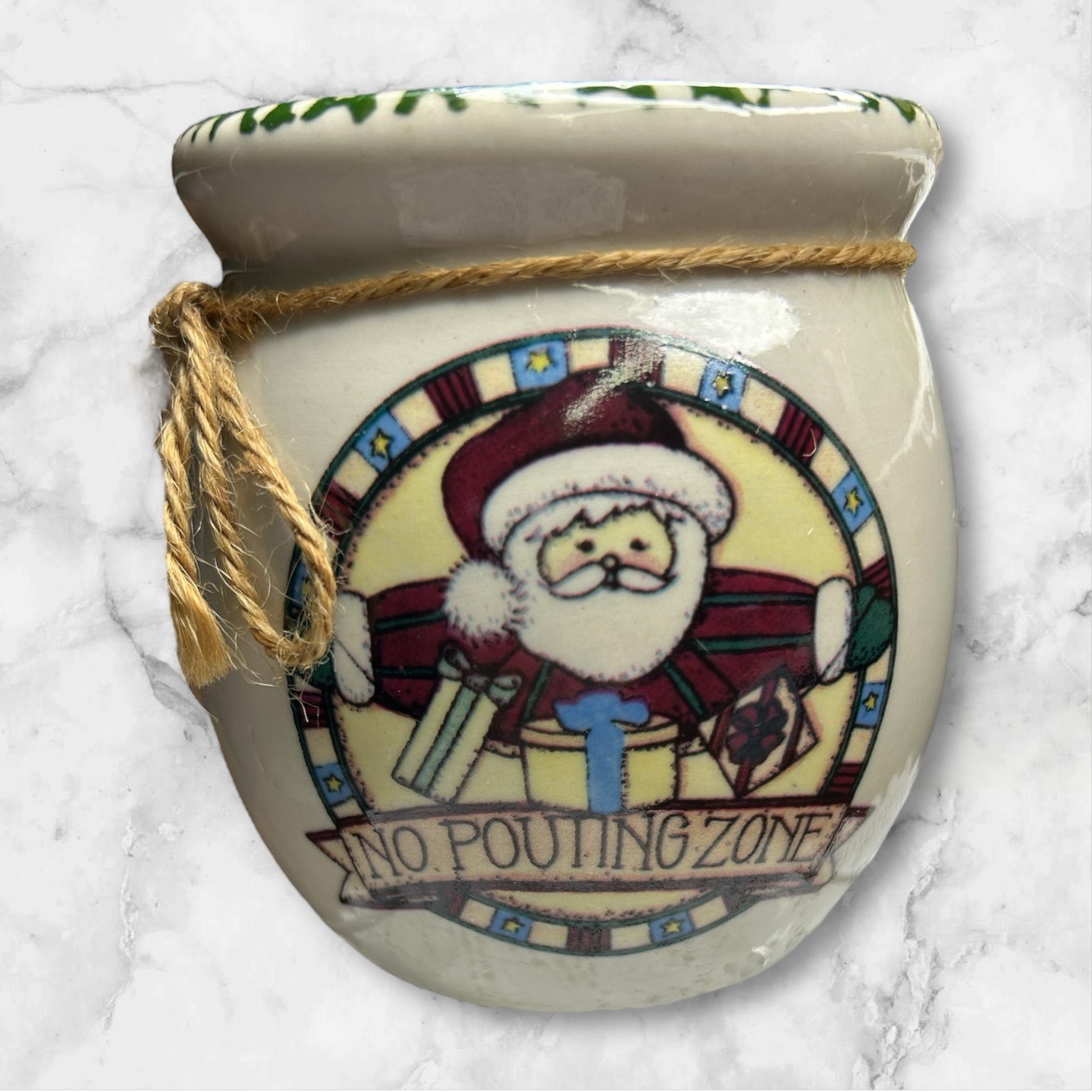 “No Pouting Zone” Candle in A Crock