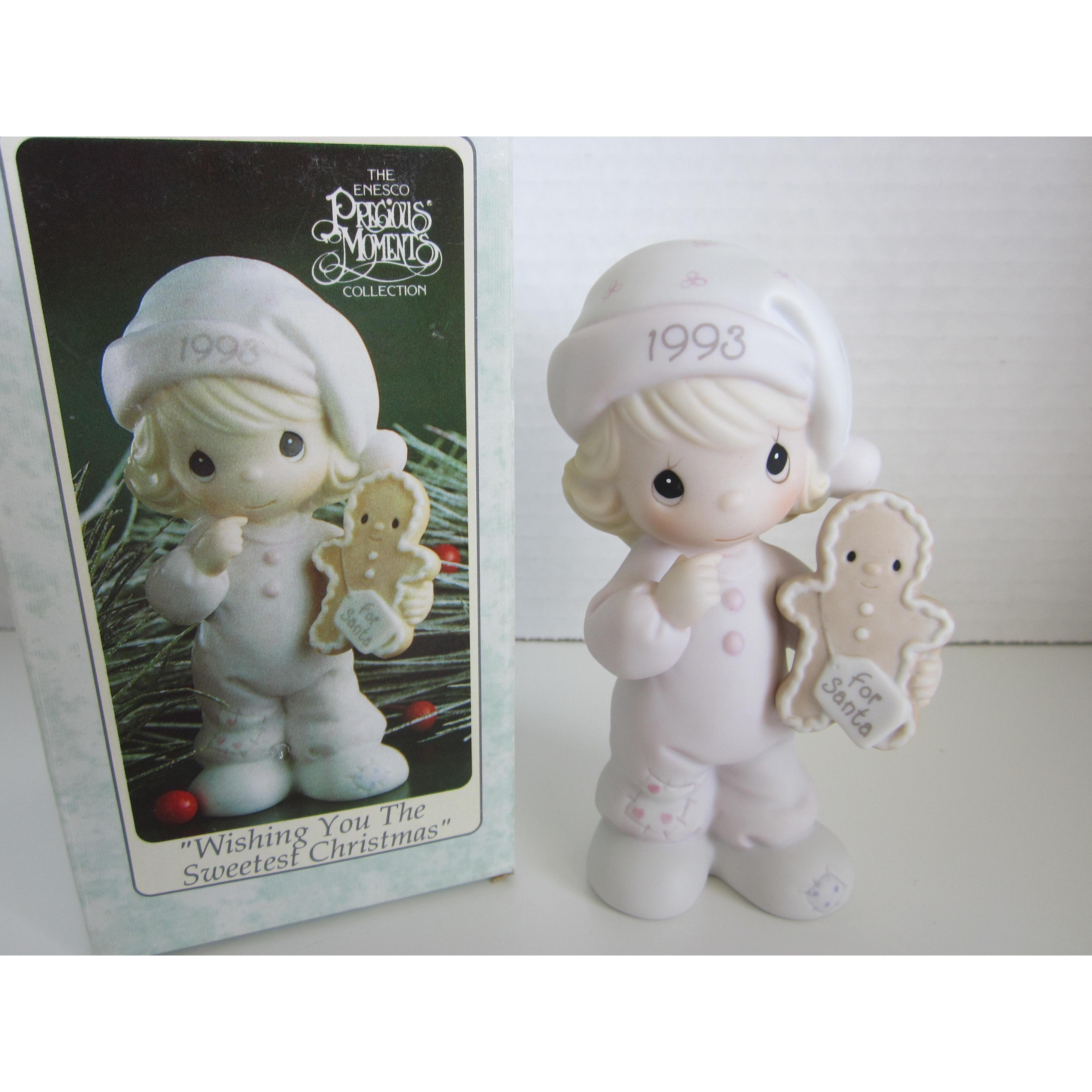 1993 Precious Moments - Wishing You The Sweetest Christmas" 530166