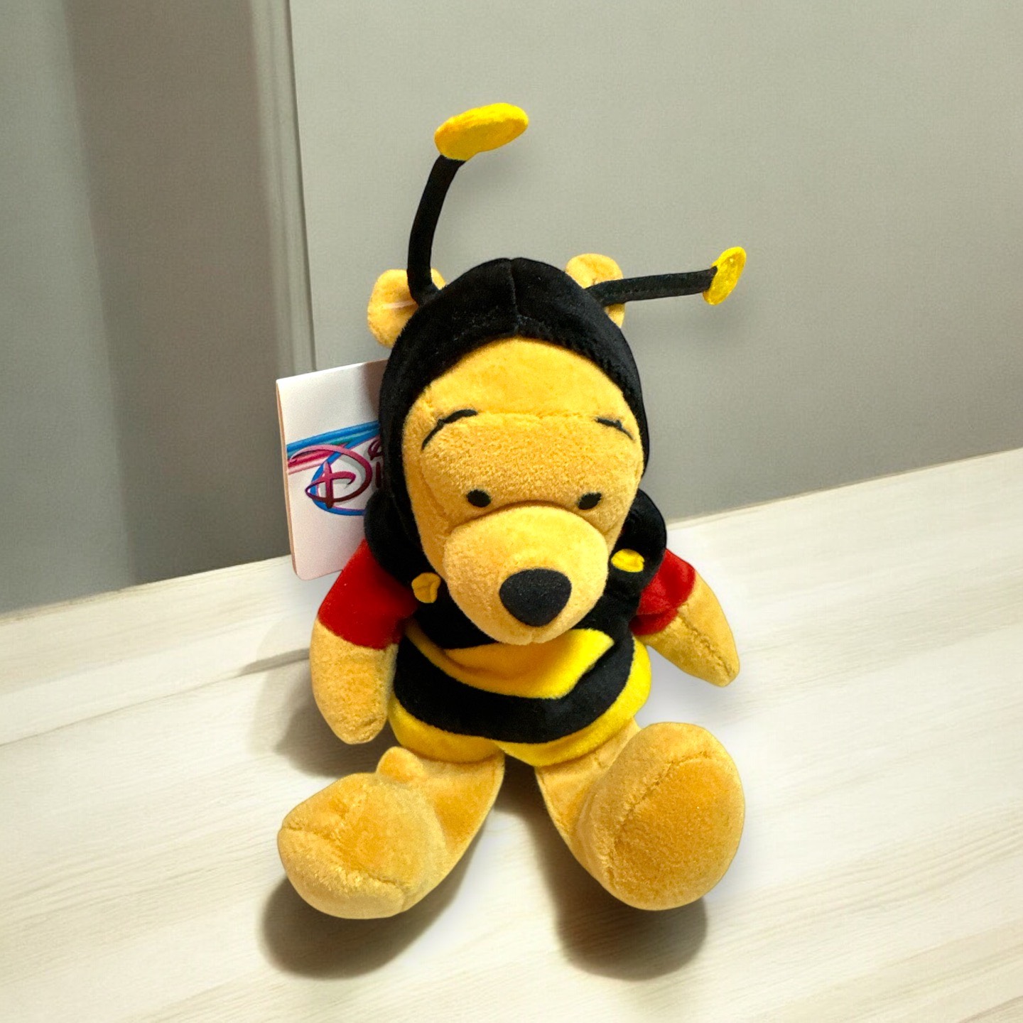 056. DISNEY Bumble Bee Pooh Bear 8" Bean Bag Beanie Baby - with tags