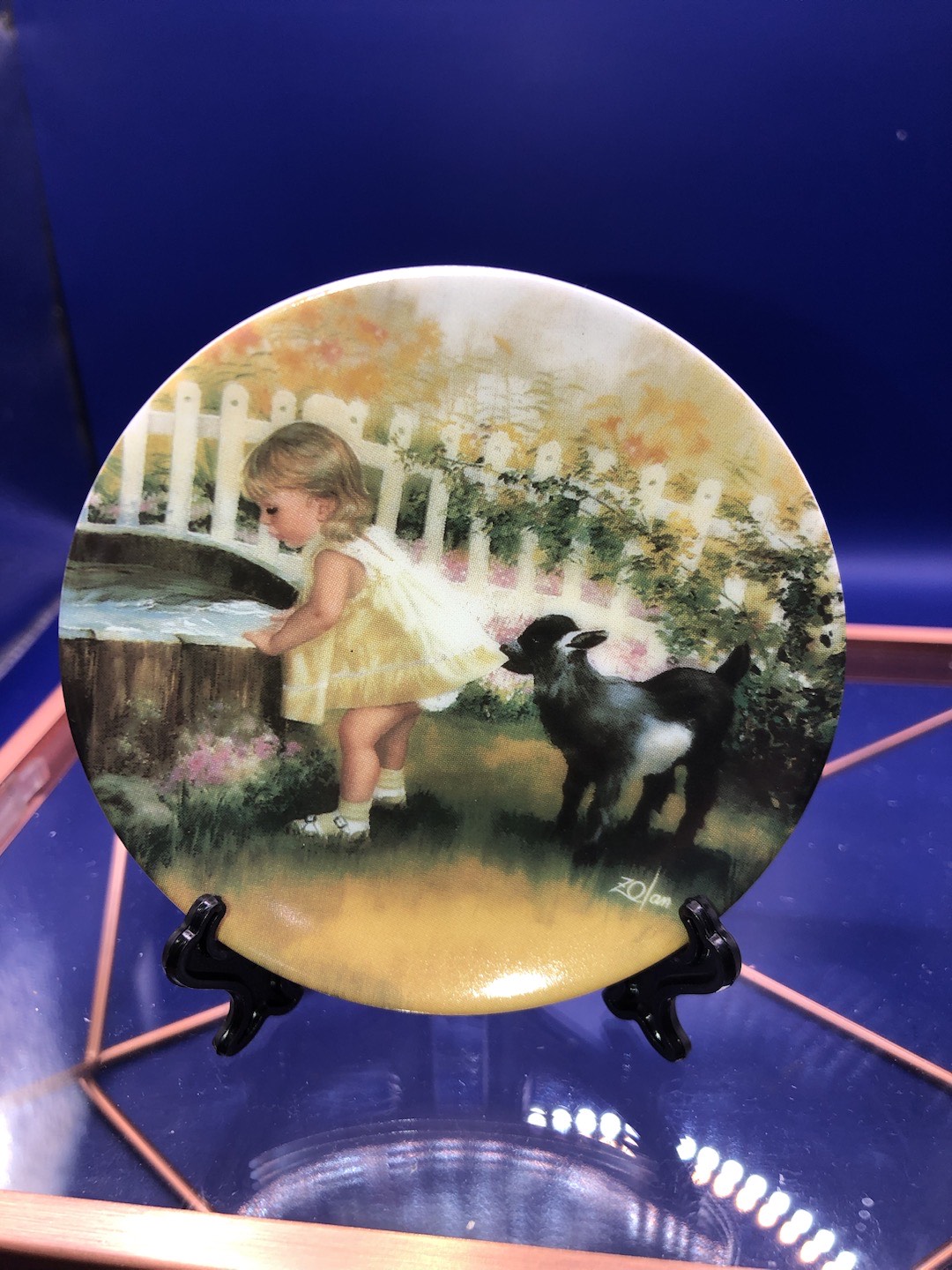 Americas Beloved Artist Donald Zolan Miniature Plate "Double trouble " 1992