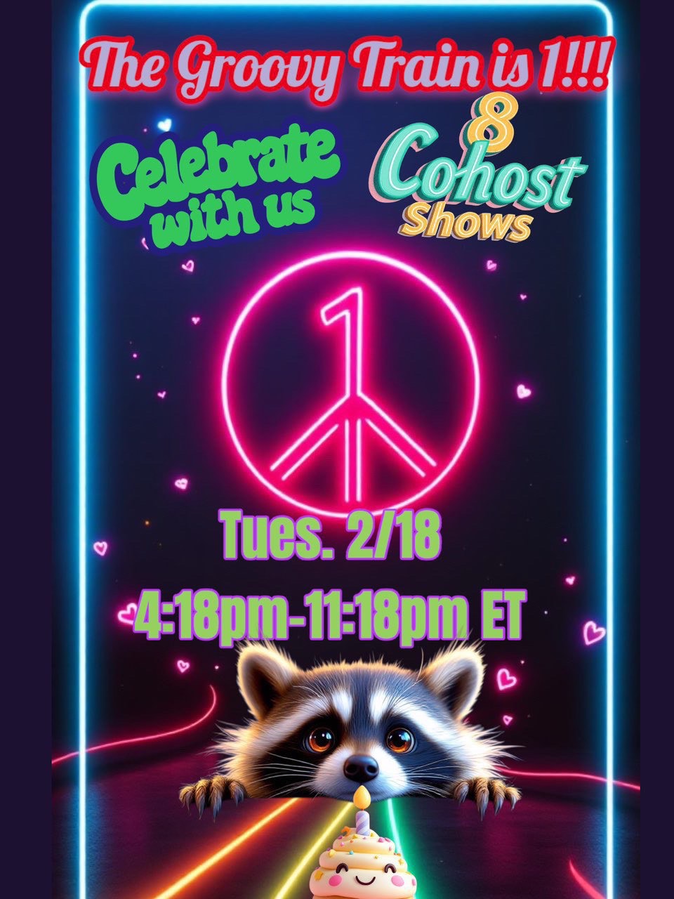 Groovy Train 1st Birthday