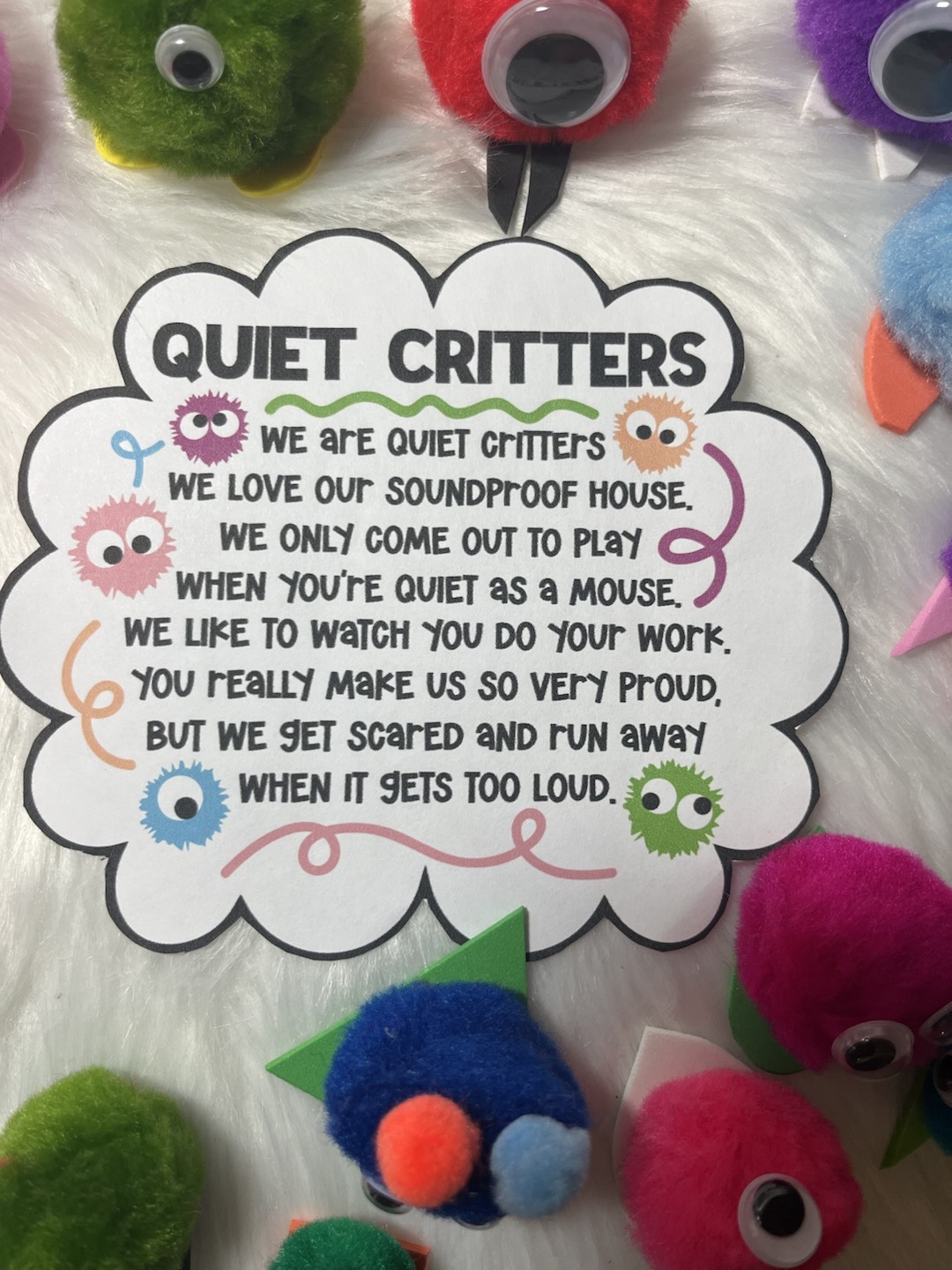 Quiet Critters, Behavior Tool, Classroom, Homeschool