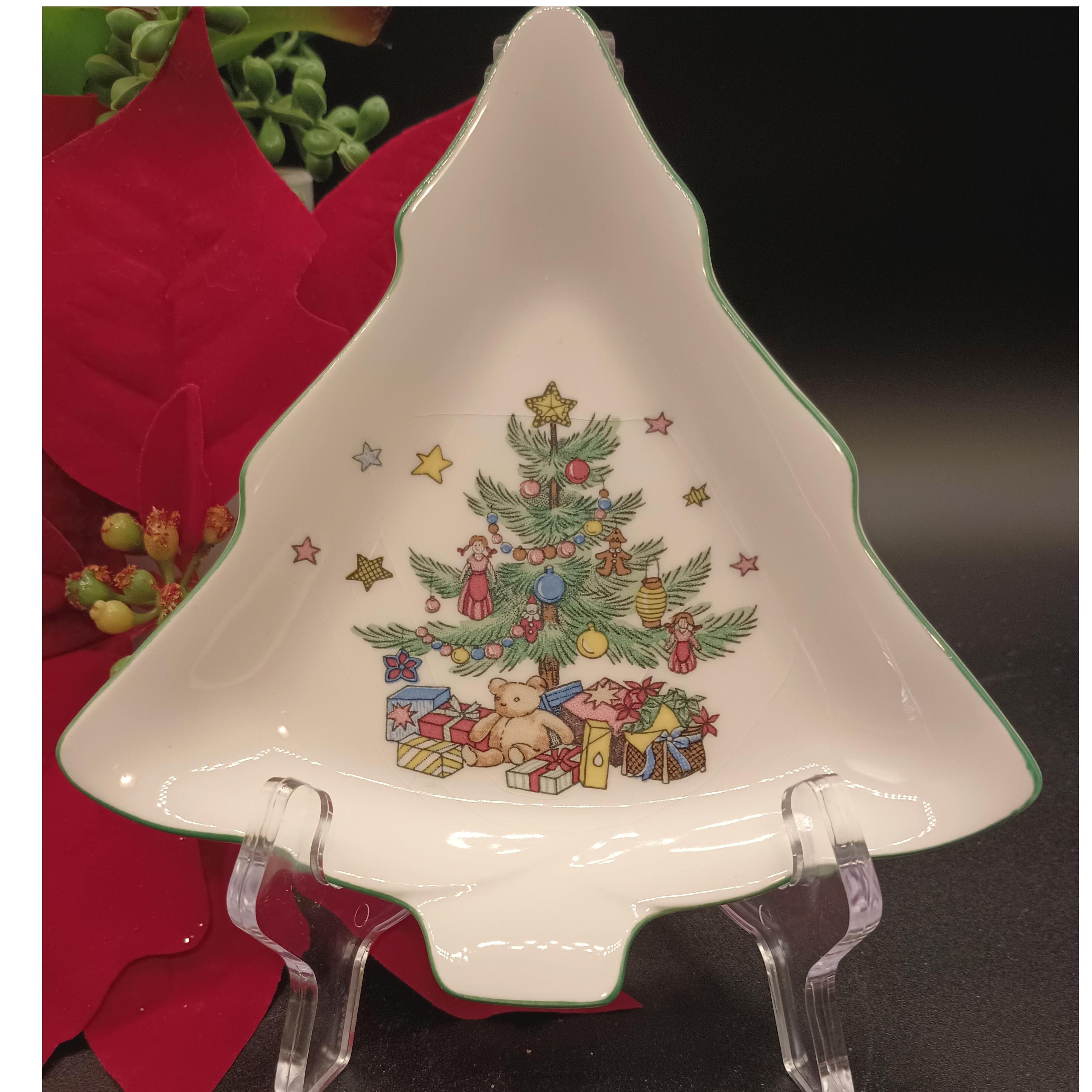 Vintage Nikko Christmastime Tree Shaped Candy/ Trinket Dishes