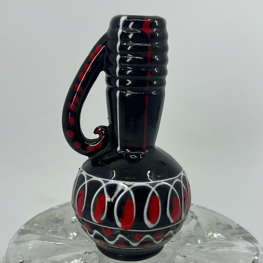 Vtg 1969 Drioli Italy Mini Handled Pottery Vase 4.5”