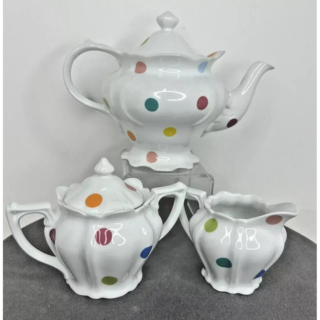 Dottie Baroque by Rosanna Porcelain Polka Dot Teapot, Sugar Bowl ...