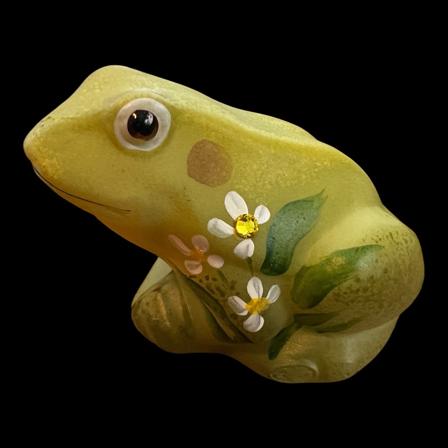 Fenton Glass Hand Painted Frog Figurine 4”