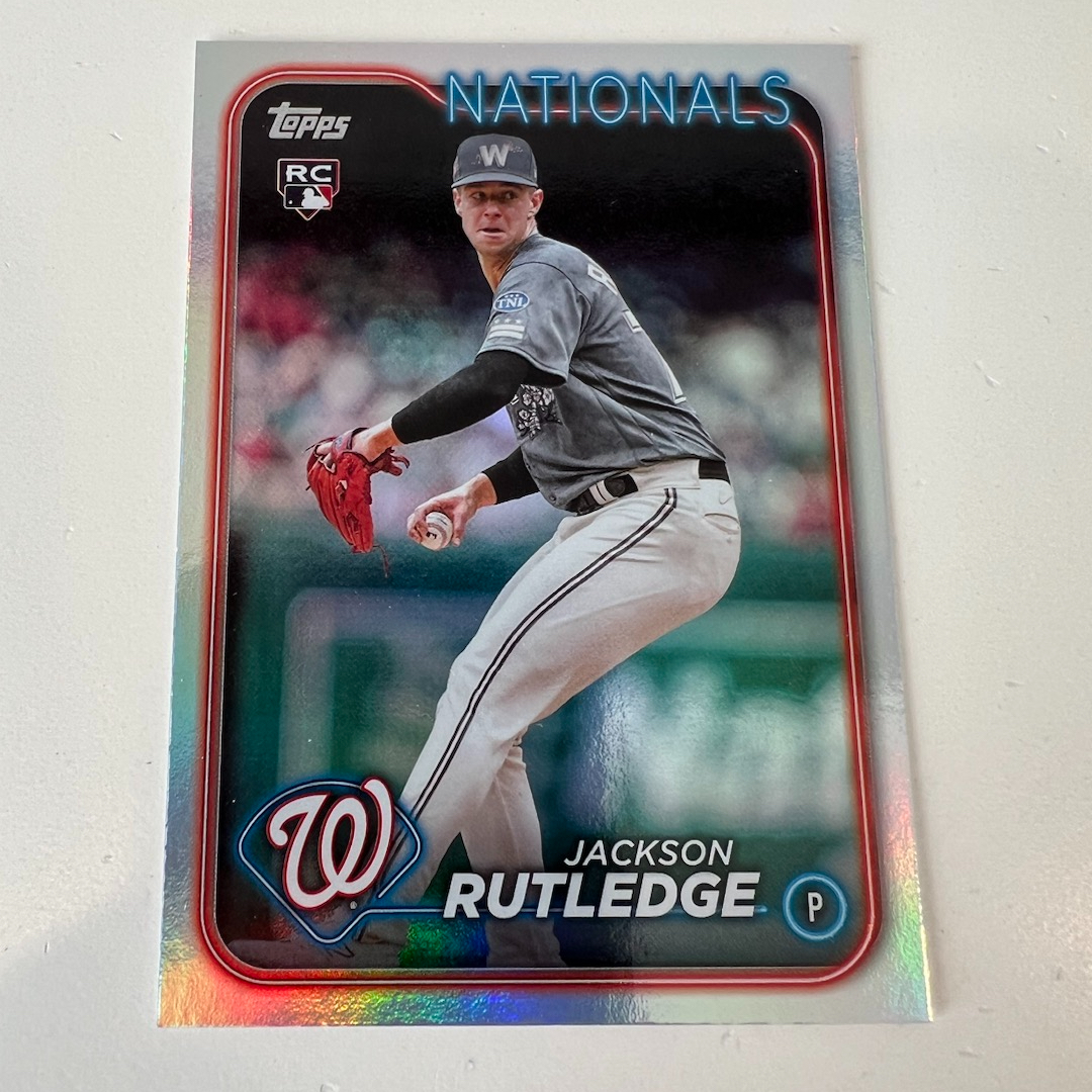 Jackson Rutledge RC Rainbow Foil Washington Nationals