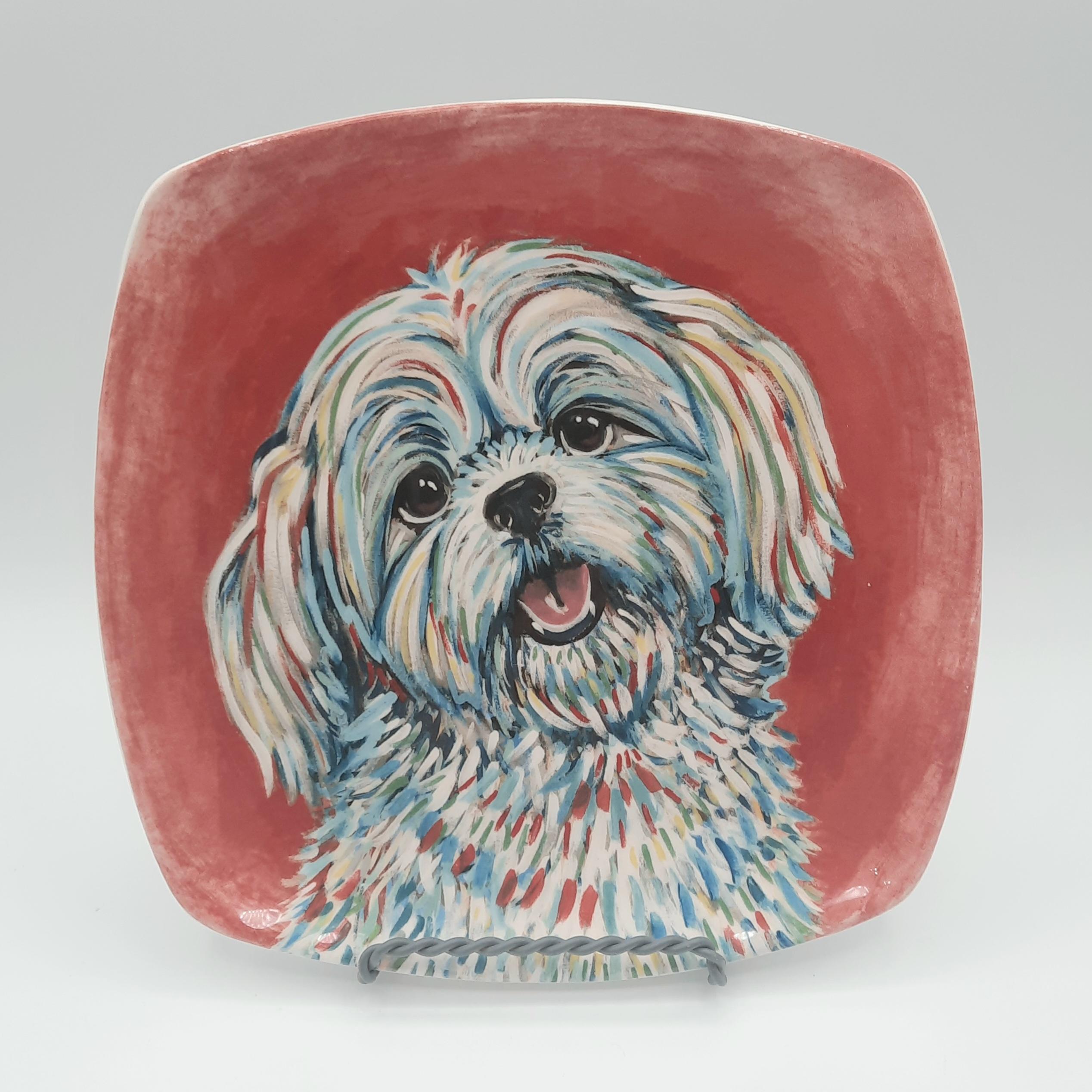 Pier 1 Dog Portraits Shih Tzu Plate