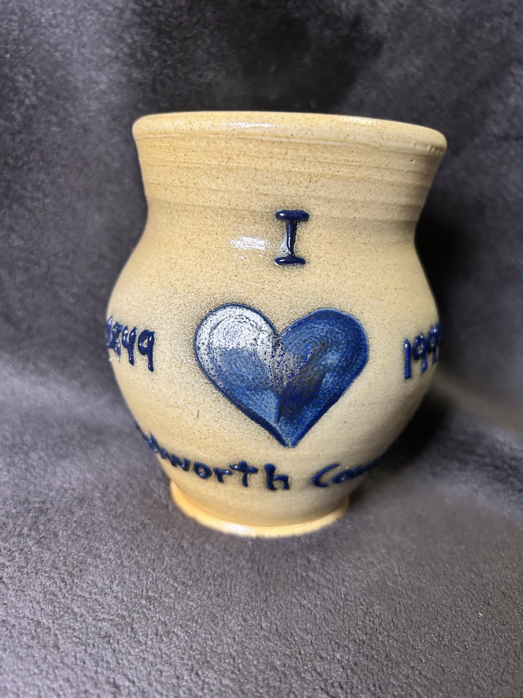 Walworth County Fair Salt Glaze Mug Shadowlawn Pottery Stoneware Delavan Wi