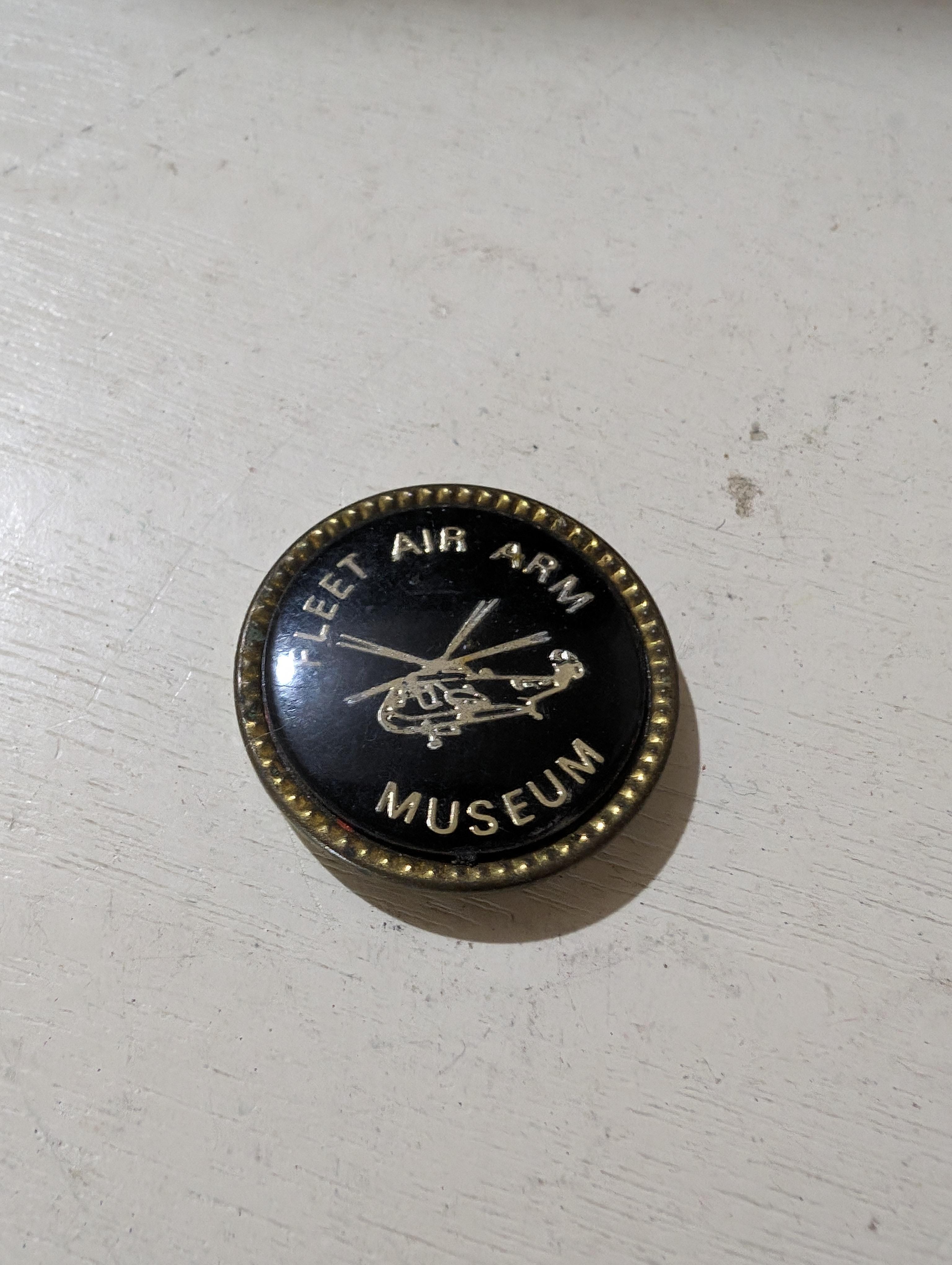 Vintage Royal Navy Fleet Air Museum Souvenir Pin From UK