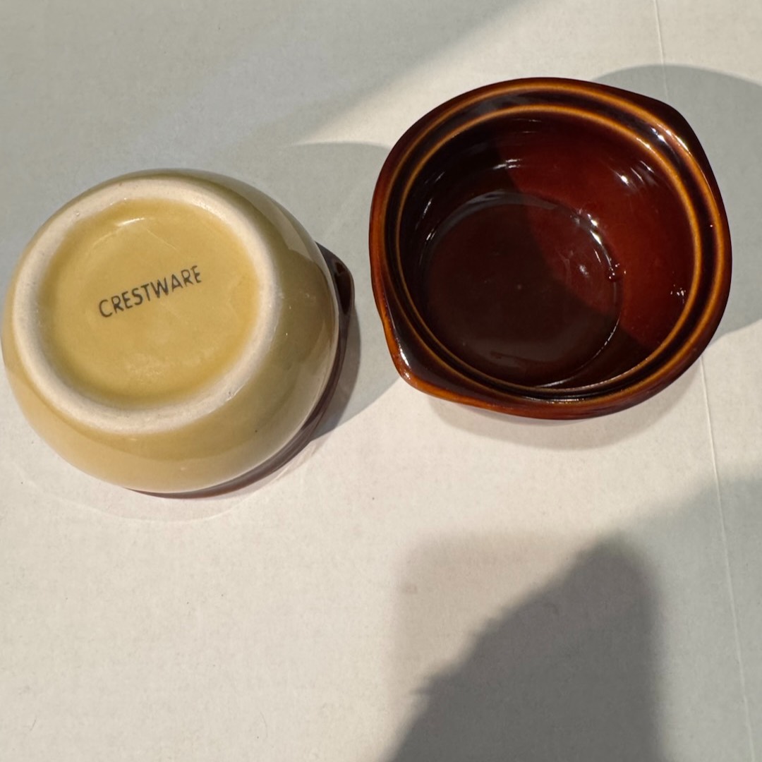 Set Of Two Mid-Century Crestware Soup Bowls