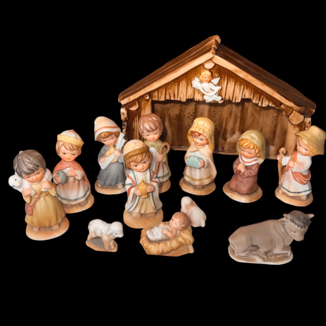 Rare 1982 Enesco Nativity Set