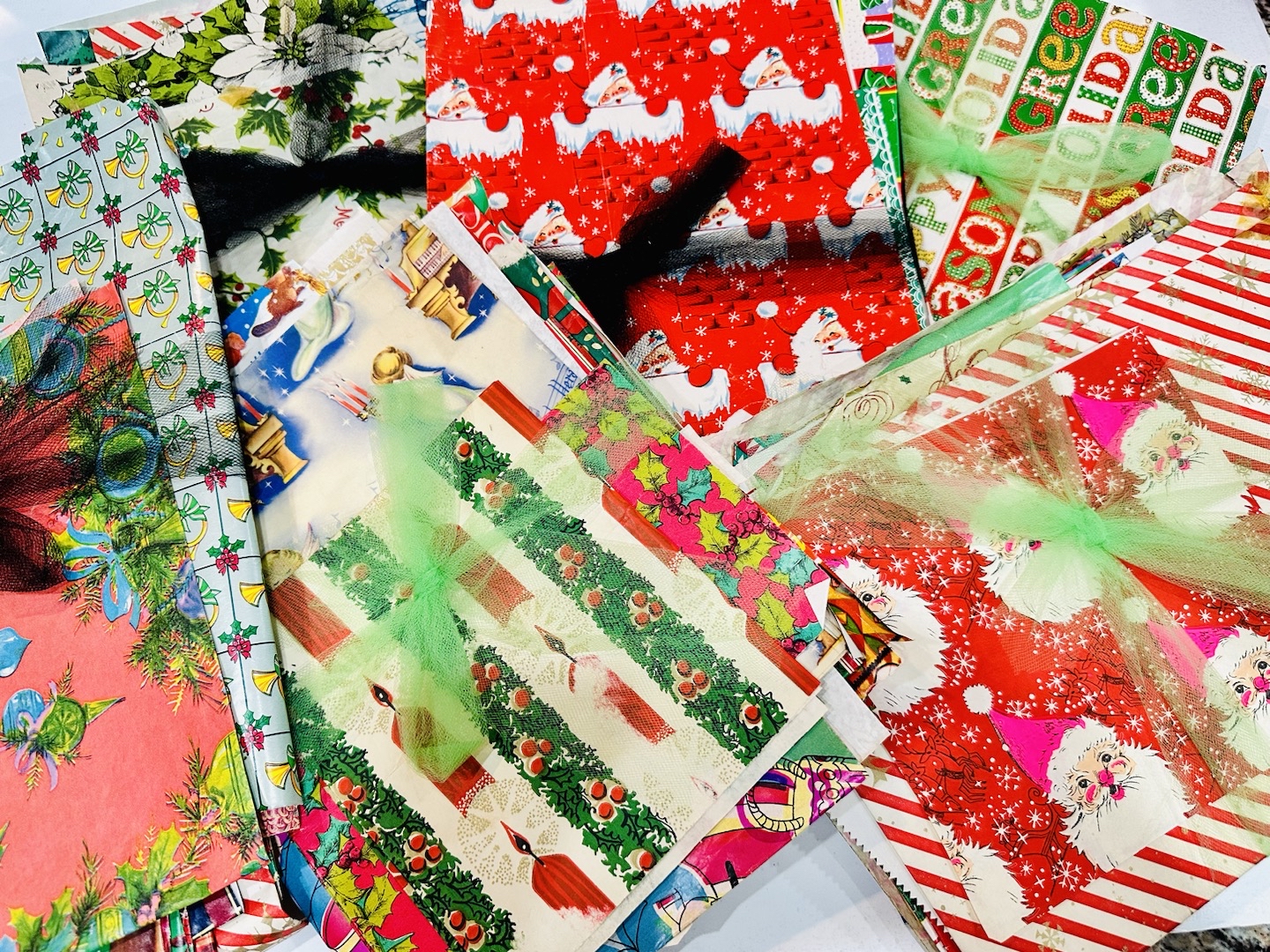 VINTAGE WRAPPING PAPER LARGE BUNDLES