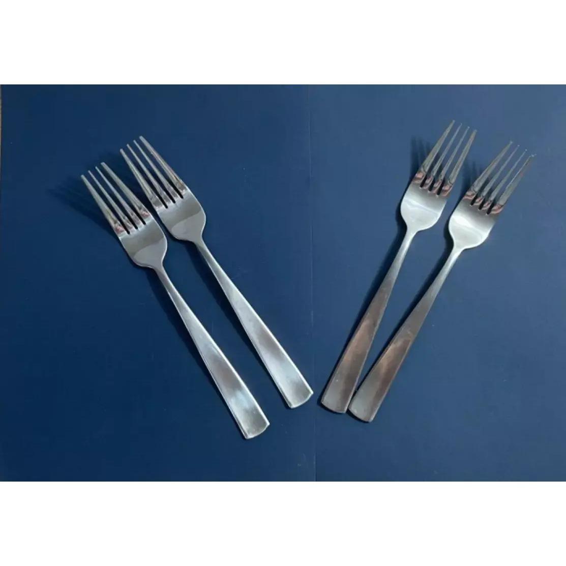 Pfaltzgraff Flatware Satin Danford Pattern Dinner Forks Set of 4 18/0 ...
