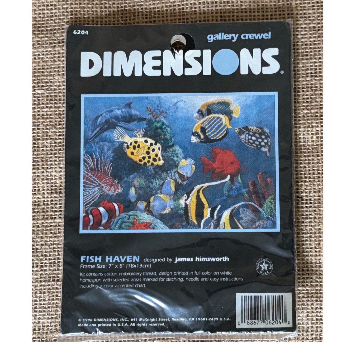 New Vintage Dimensions Fish Haven Crewel Kit James Himsworth Tropical ...