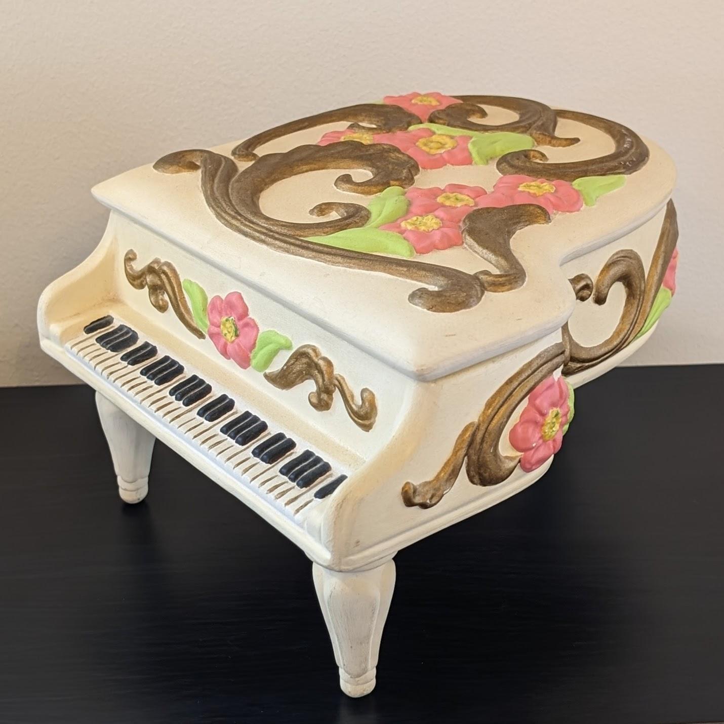 Vintage Jamar Mallory Studio Ceramic Victorian Piano Large Trinket ...