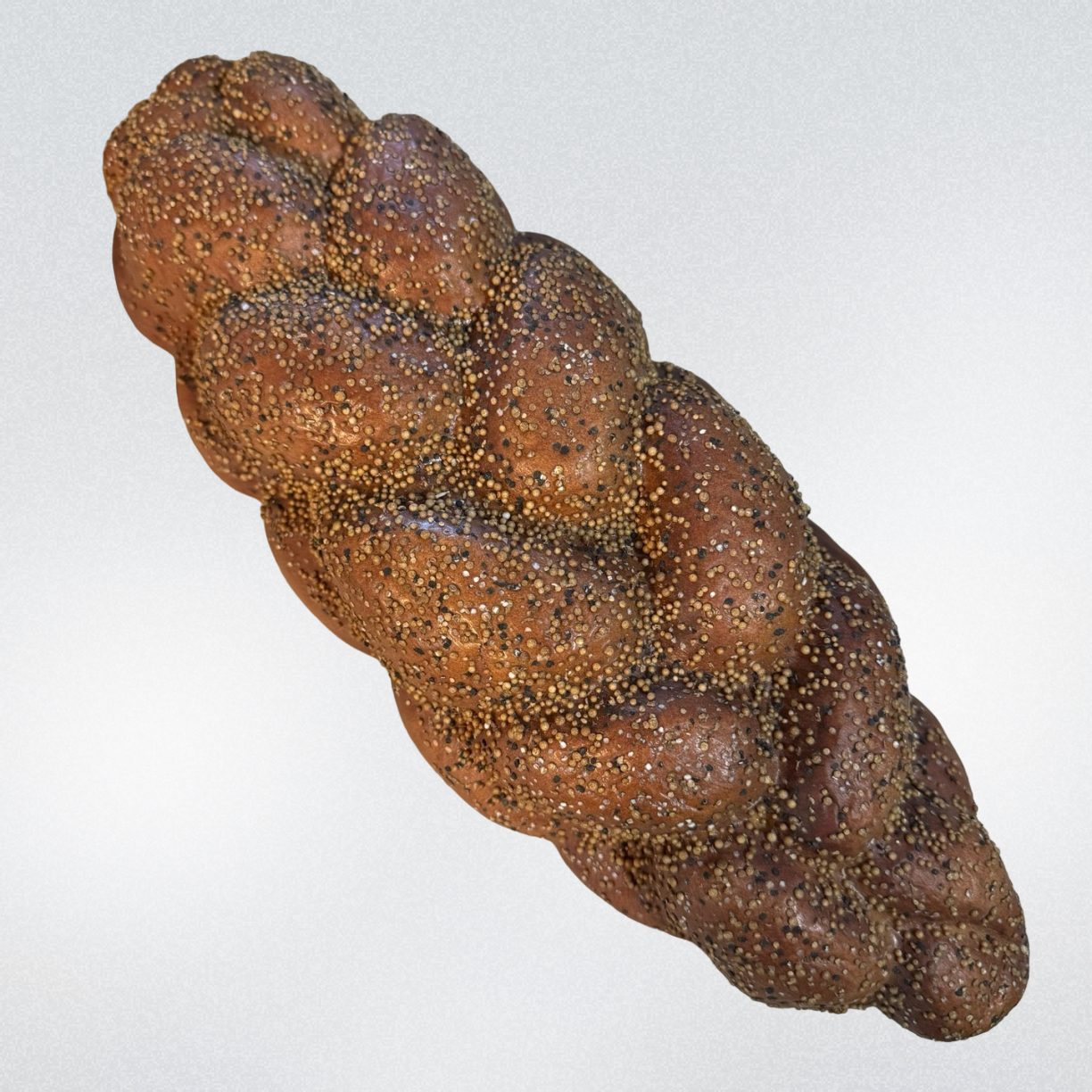 Fake Braided Sesame & Poppy Seed Bread Loaf 13.75” Long Display Or Prop