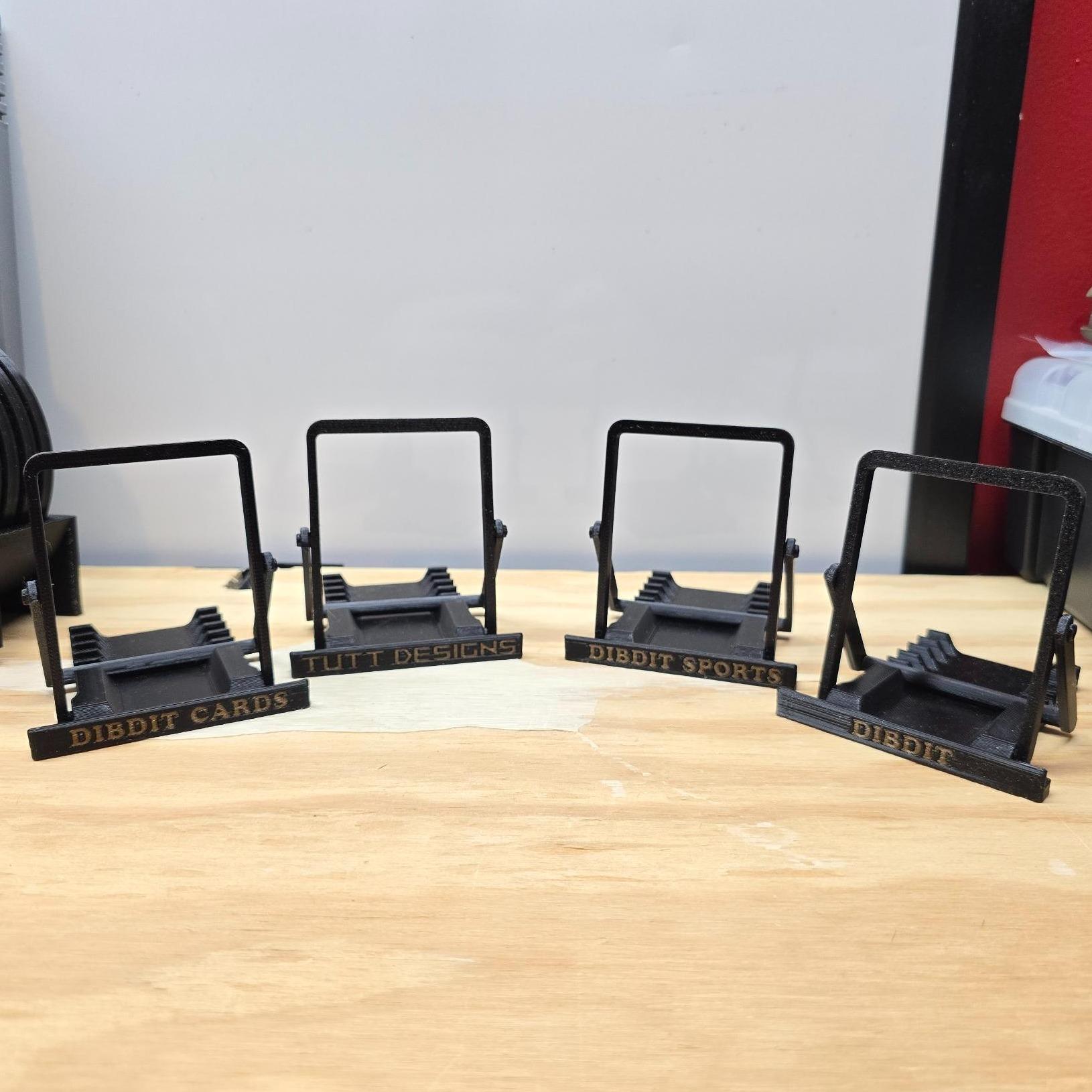 3d Printed Card Stand/Display - 4 Included - Adjustable - Low Profile ...