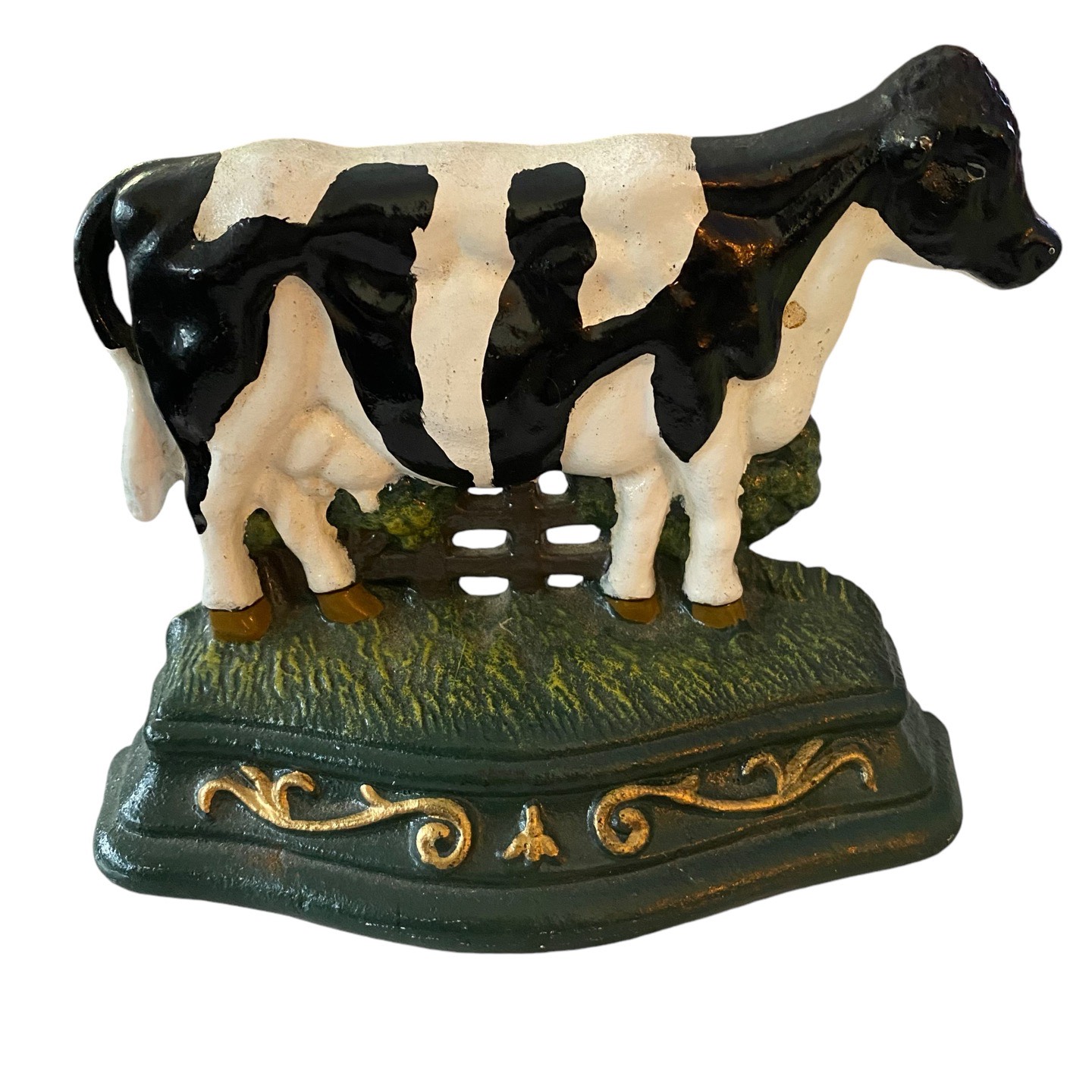 Wright Studios 6" Cast Iron Cow Doorstop Door Stop Country Farm