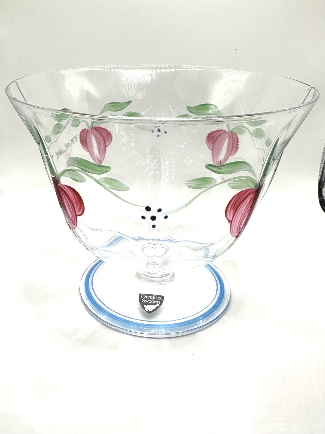 Vintage Orrefors MAJA Eva Englund Arne Lindblom Hand Painted Crystal ...