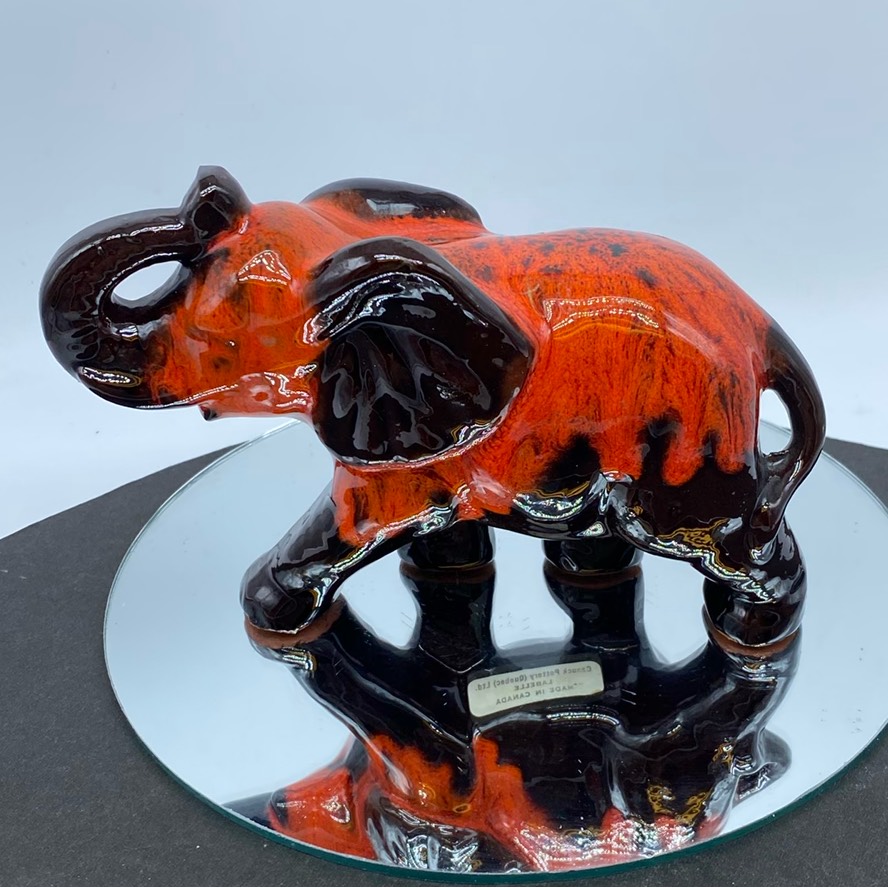 Mid-Century Modern Canuck Pottery elephant from Labelle, Quebec, with ...