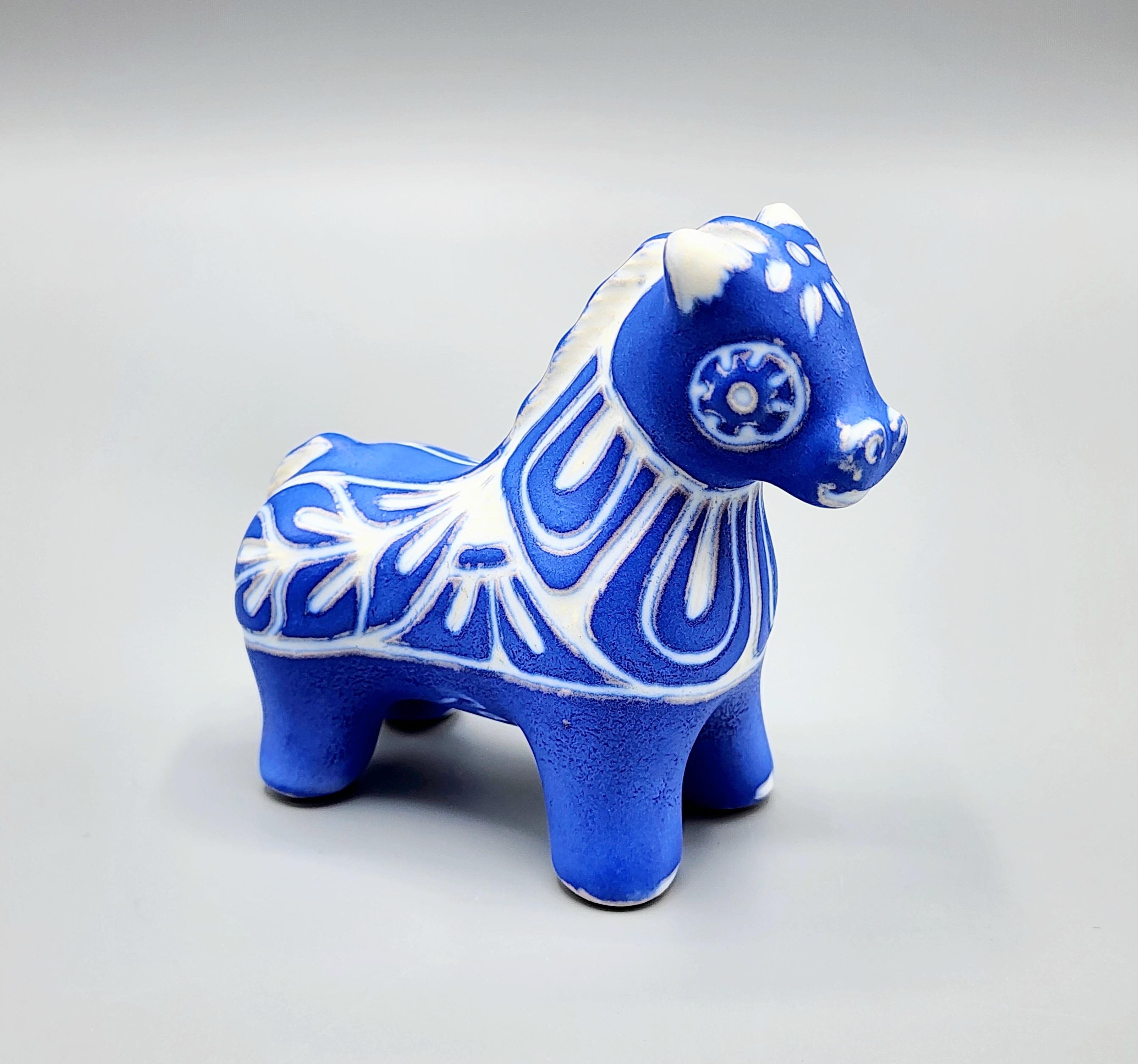 003 Pablo Zabal Chile Dala Horse Ceramic Figurine 3"