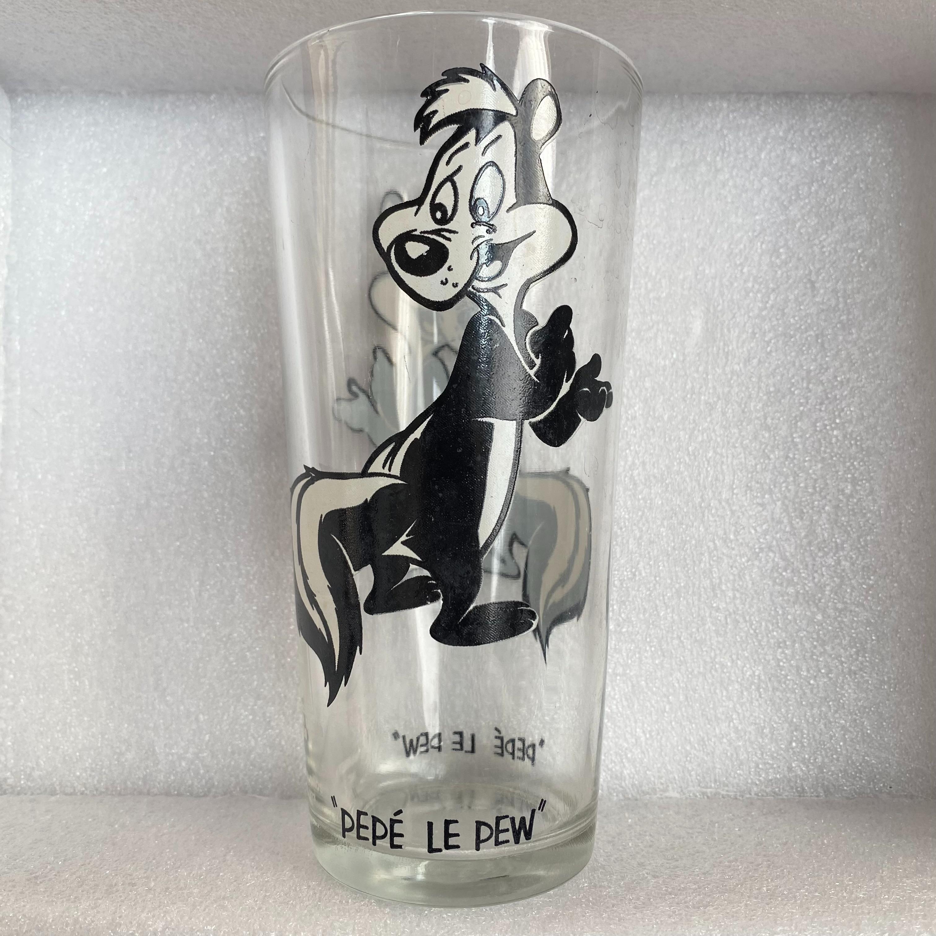 1973 Pepe Le Pew Skunk Pepsi Collector Series Pint Glass Looney Tunes