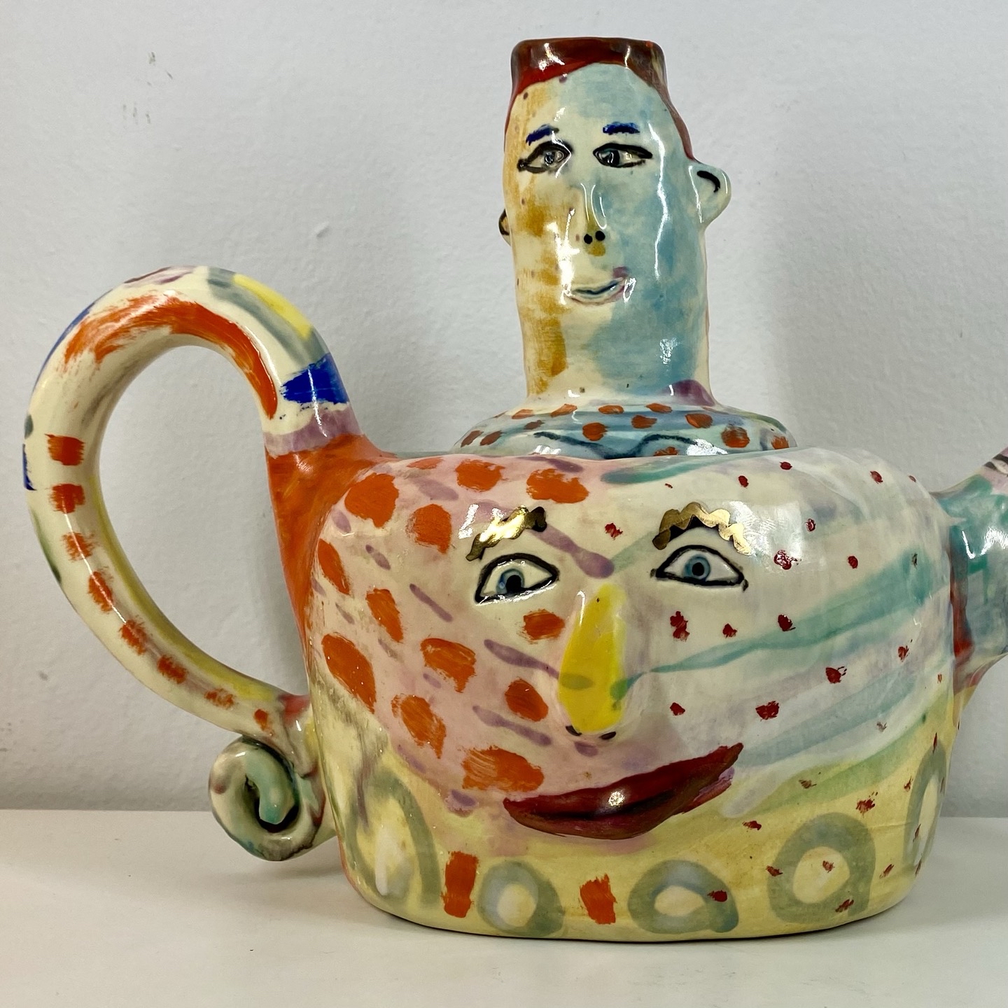 1991 Signed LAUREL IZARD /EDWIN SHELTON Handmade TEAPOT Artist Studio ...